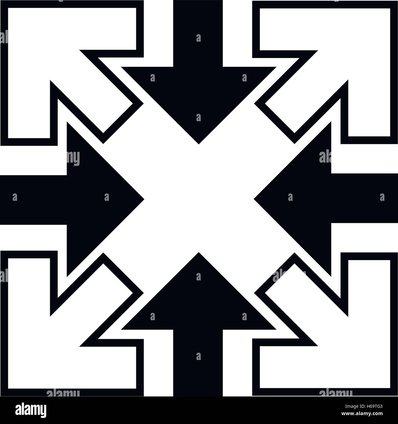 Full screen arrows icon, simple style Stock Vector Image & Art - Alamy