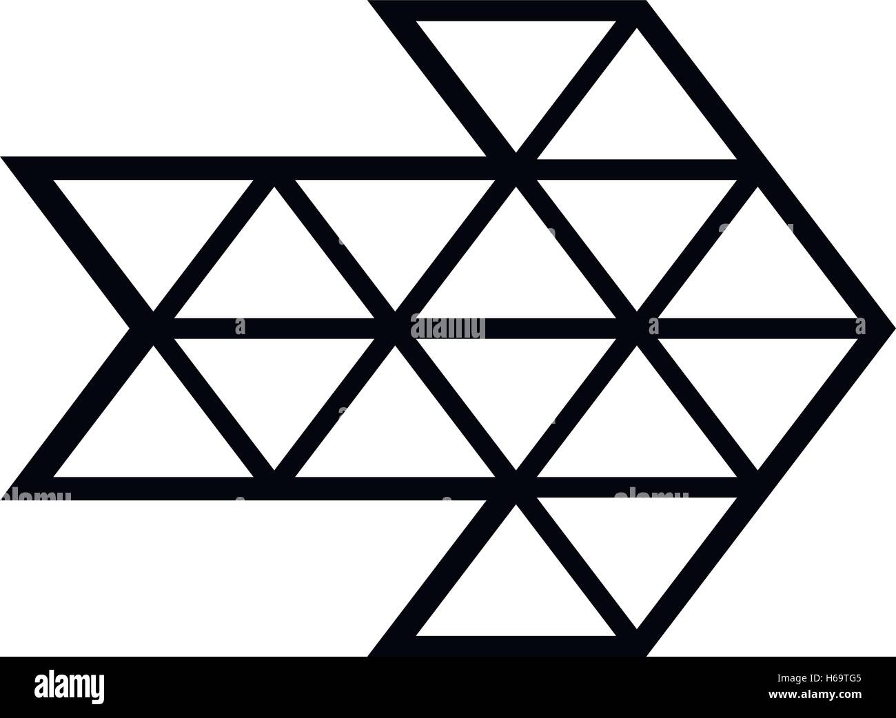 White triangle arrow icon, simple style Stock Vector Image & Art - Alamy