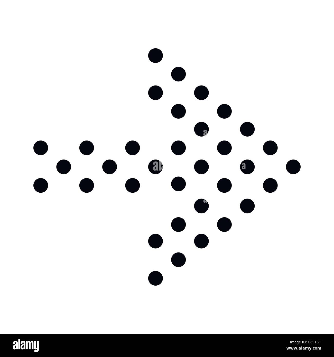 Halftone arrow icon right Cut Out Stock Images & Pictures - Alamy