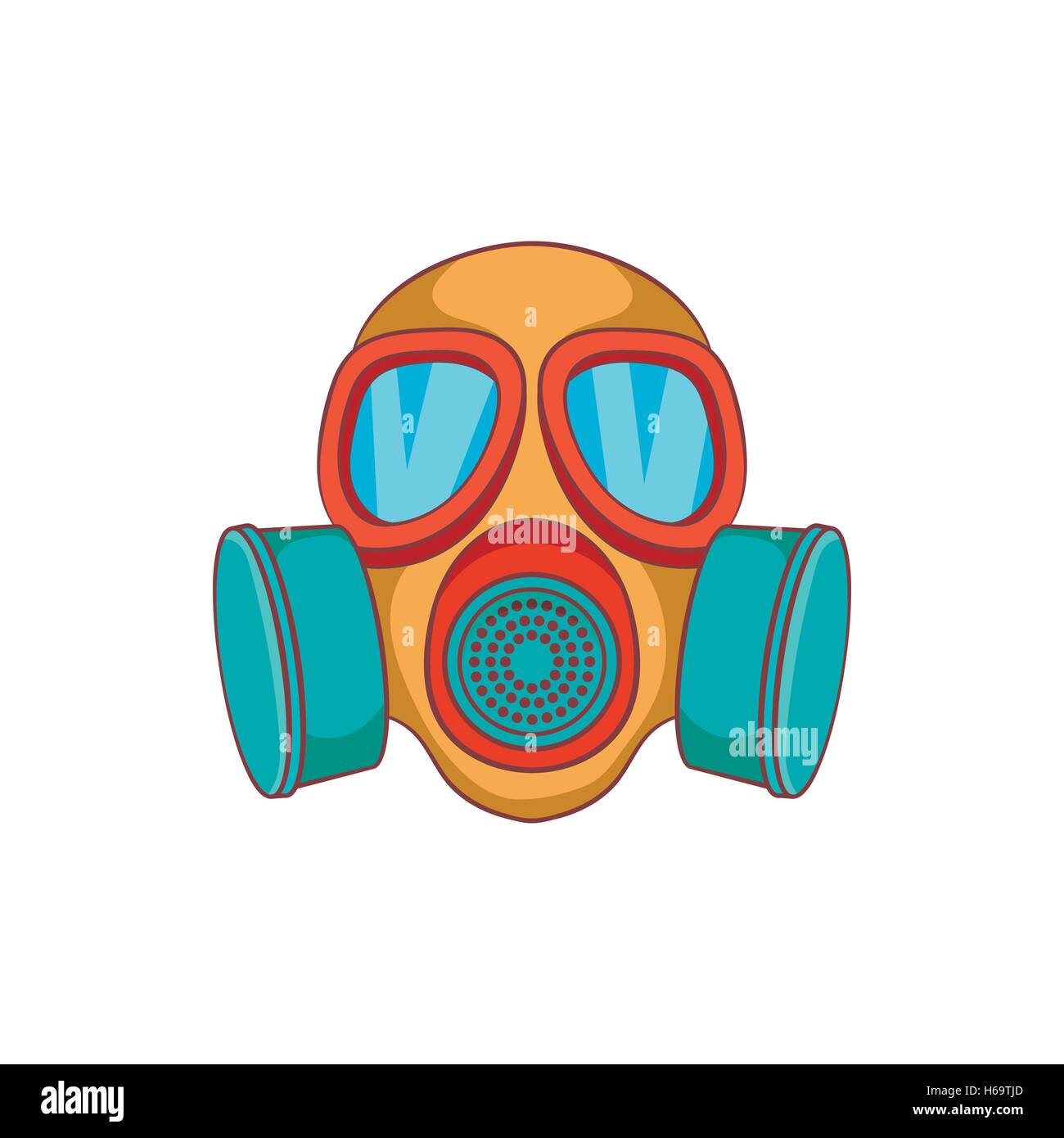 Gas mask icon, cartoon style Stock Vector Image & Art - Alamy