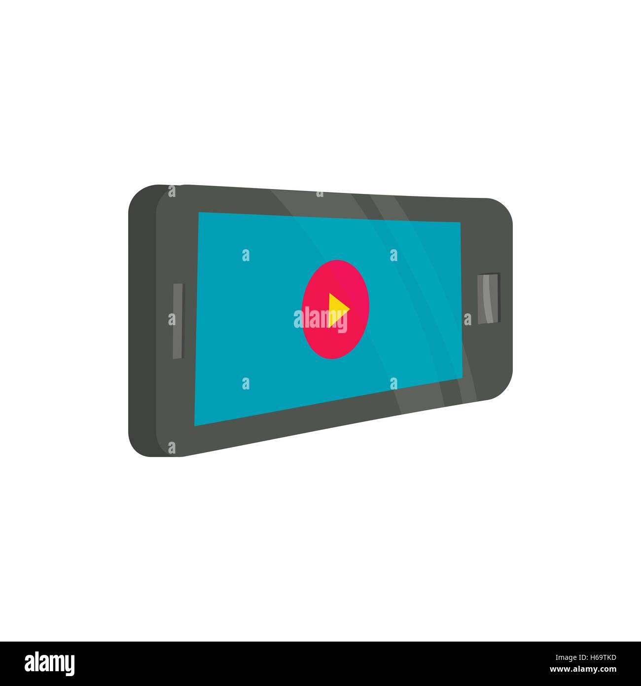 Tablet with player icon, cartoon style Stock Vector Image & Art - Alamy