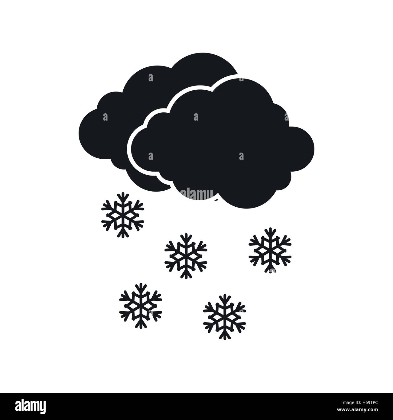 Cloud and snowflakes icon, simple style Stock Vector Image & Art - Alamy