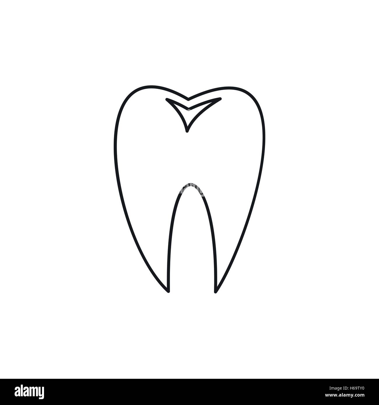Tooth icon, outline style Stock Vector Image & Art - Alamy
