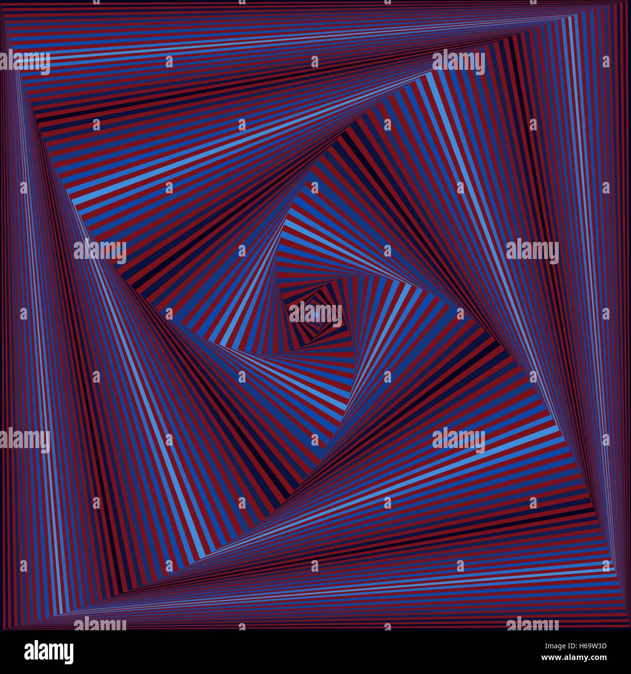 Concentric square shapes forming the sequence with swirl pseudo 3D ...