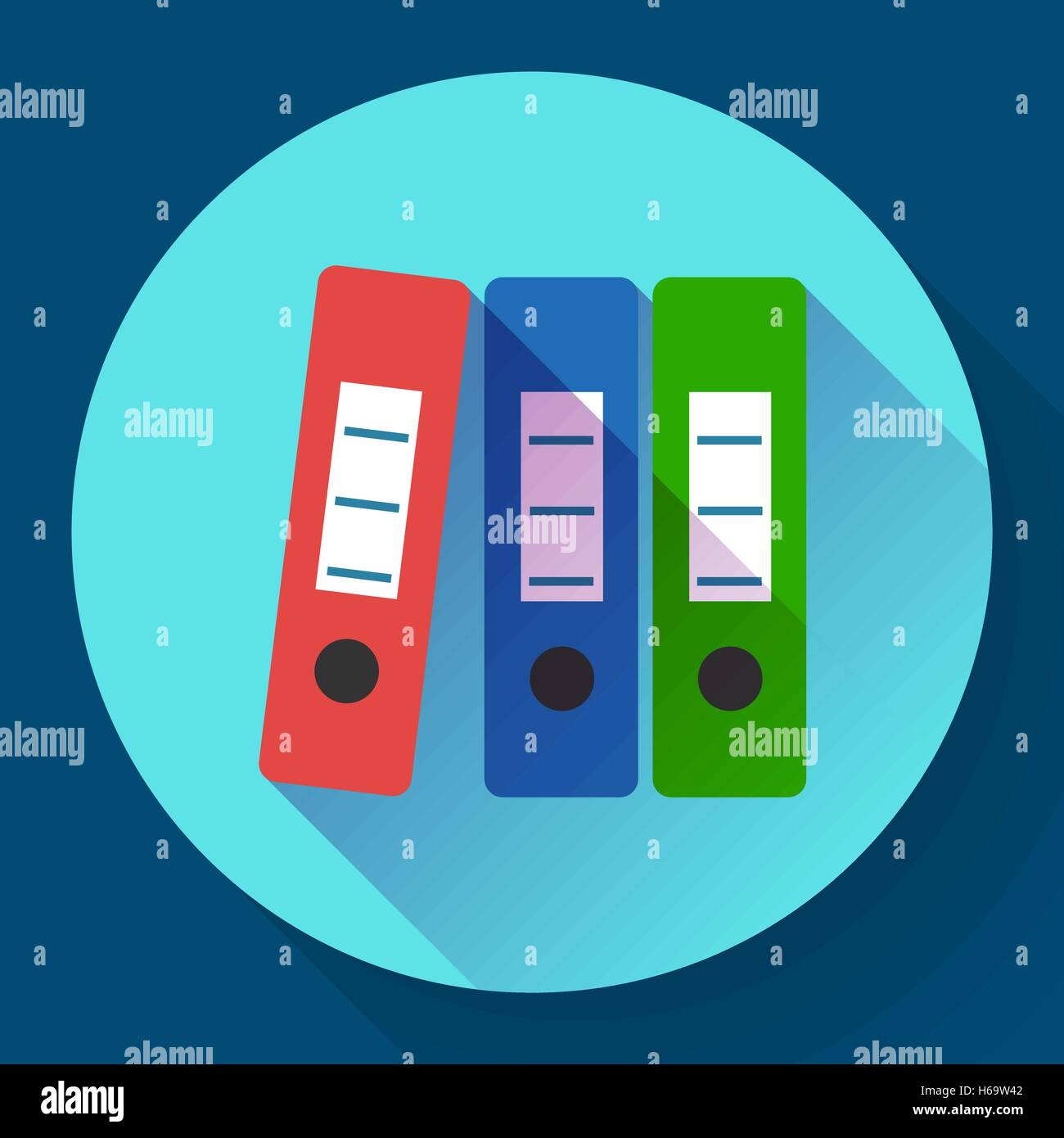 Row of binders flat icon Stock Vector Image & Art - Alamy