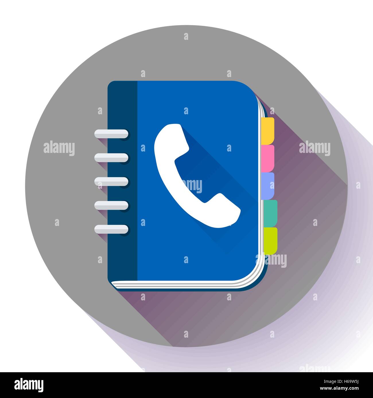 Address phone book icon, notebook icon. Flat design style Stock Vector ...