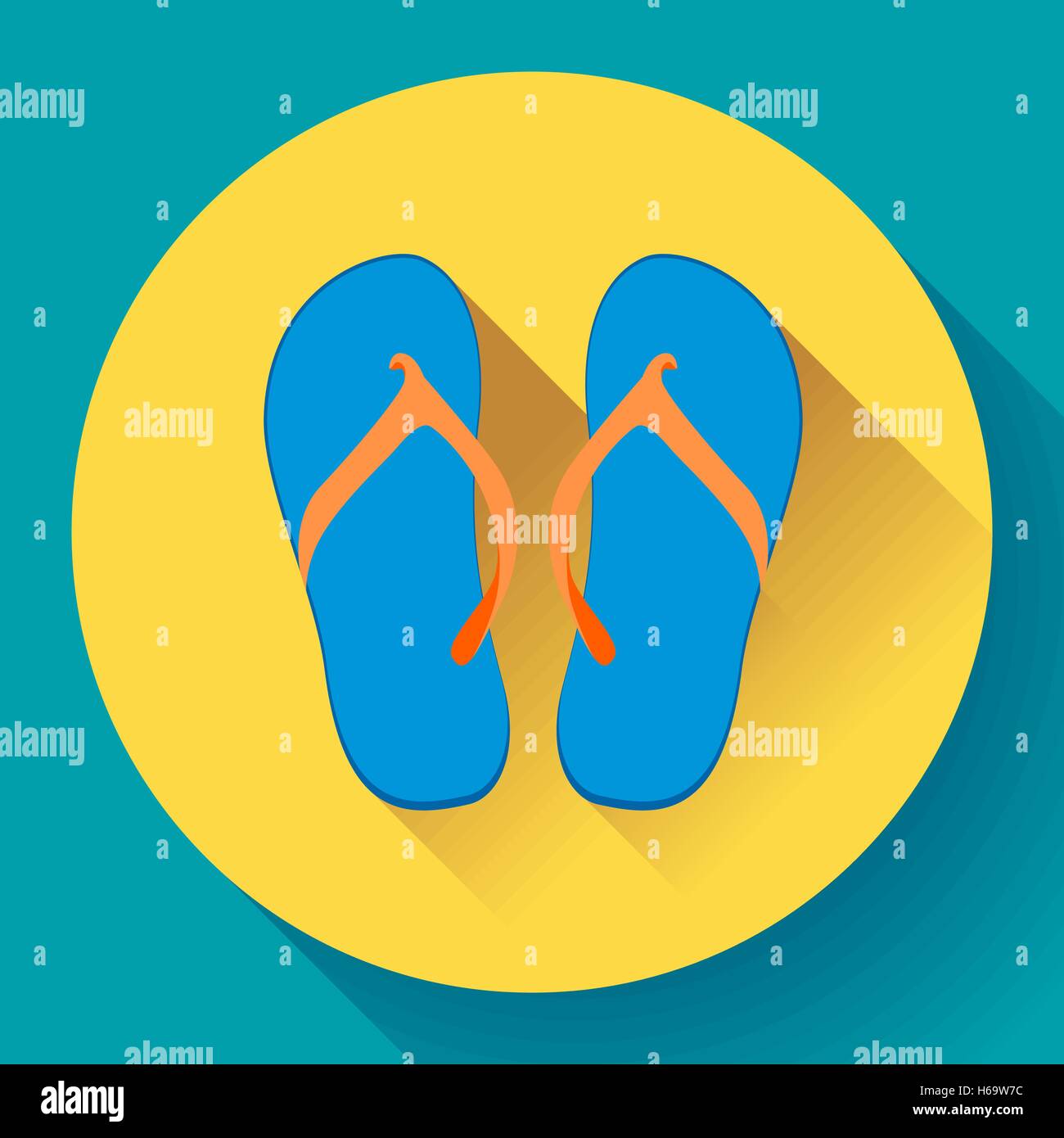 Rubber thong slippers Stock Vector Images - Alamy