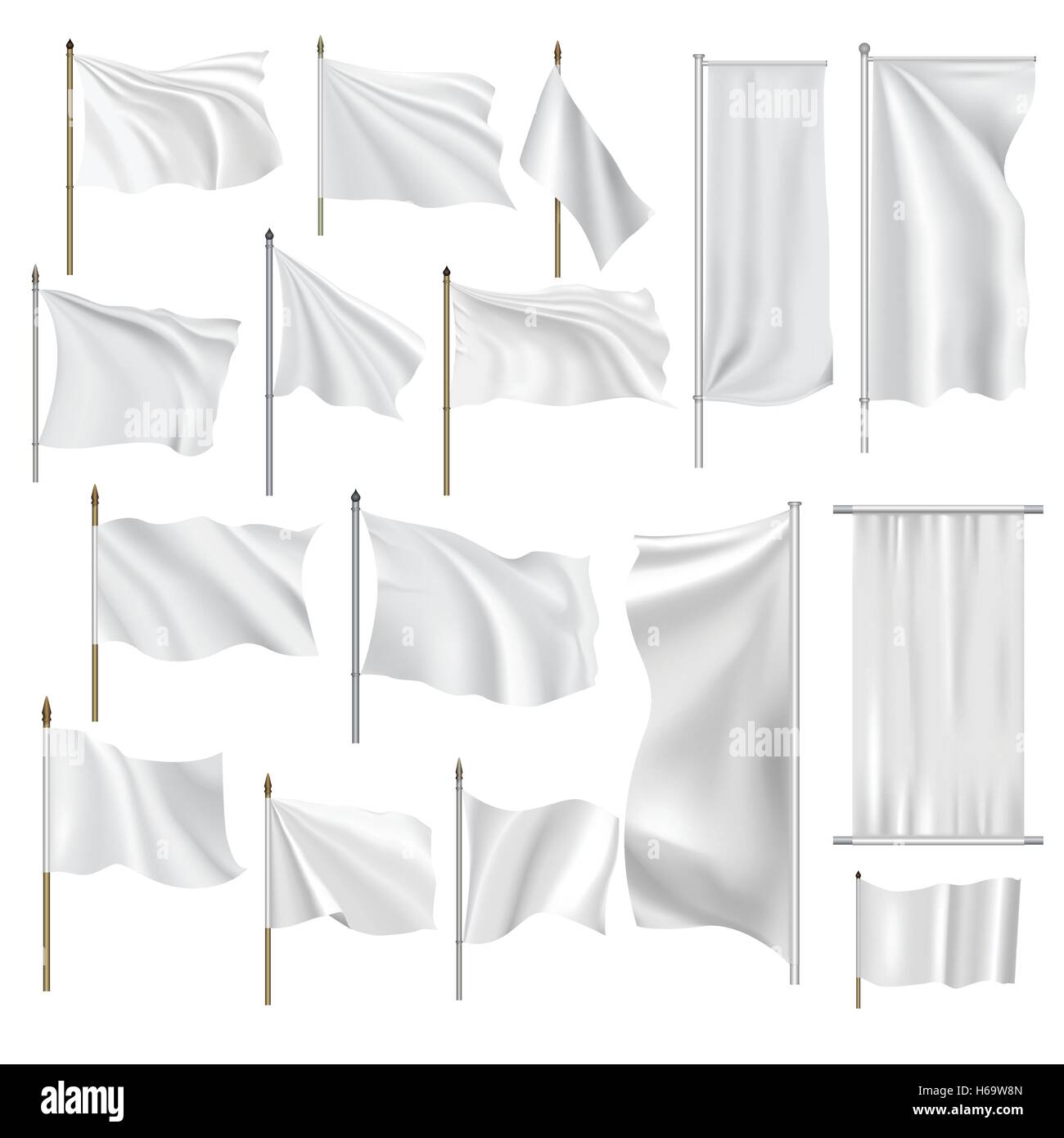 Flags and banners set Stock Vector Image & Art - Alamy