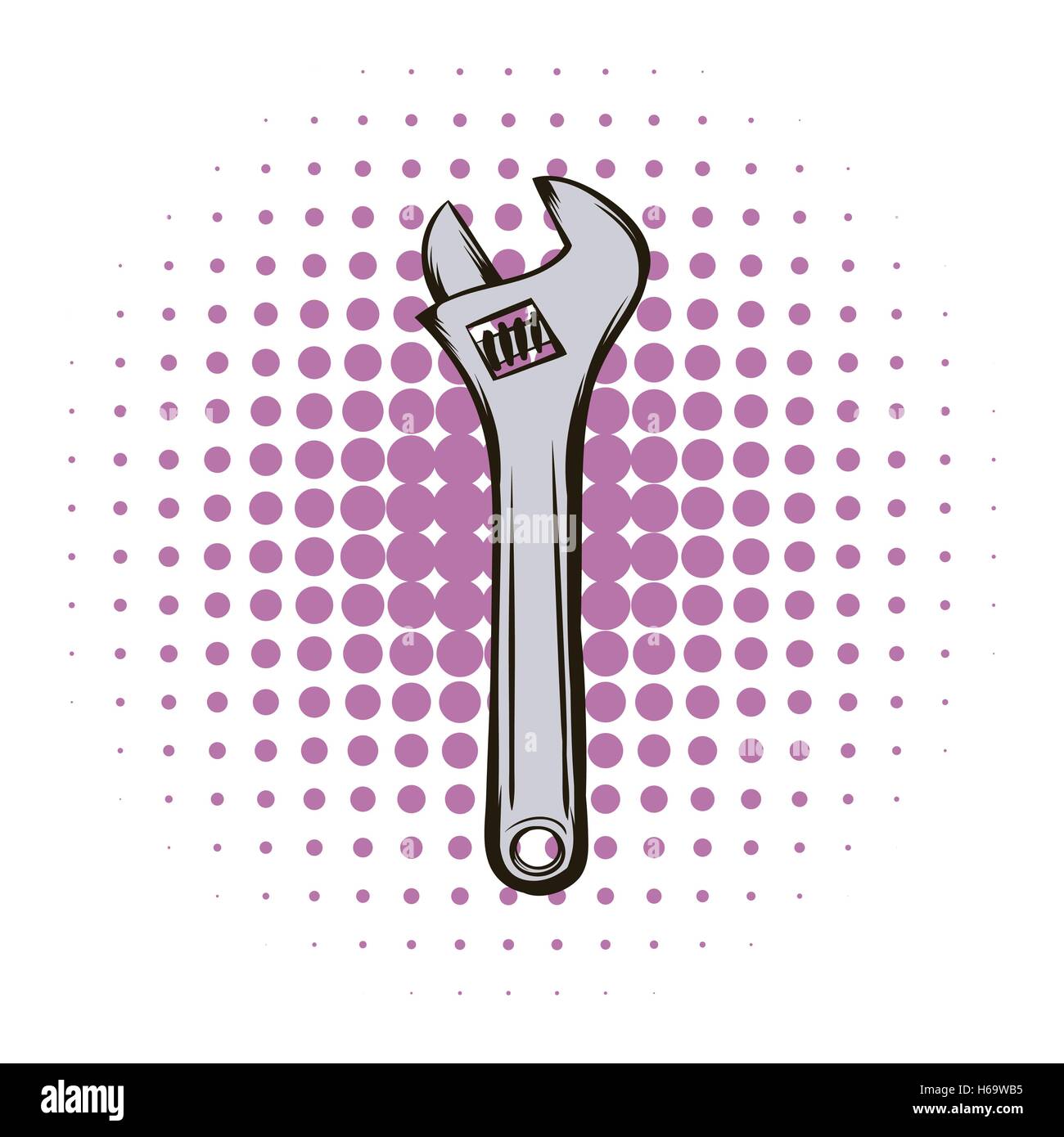 Adjustable wrench comics icon Stock Vector Image & Art - Alamy