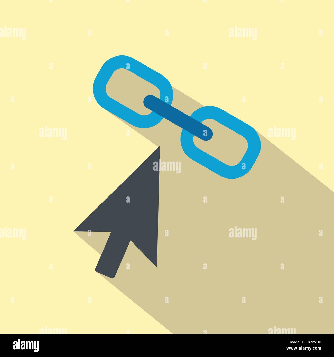 Chain link flat icon Stock Vector Image & Art - Alamy