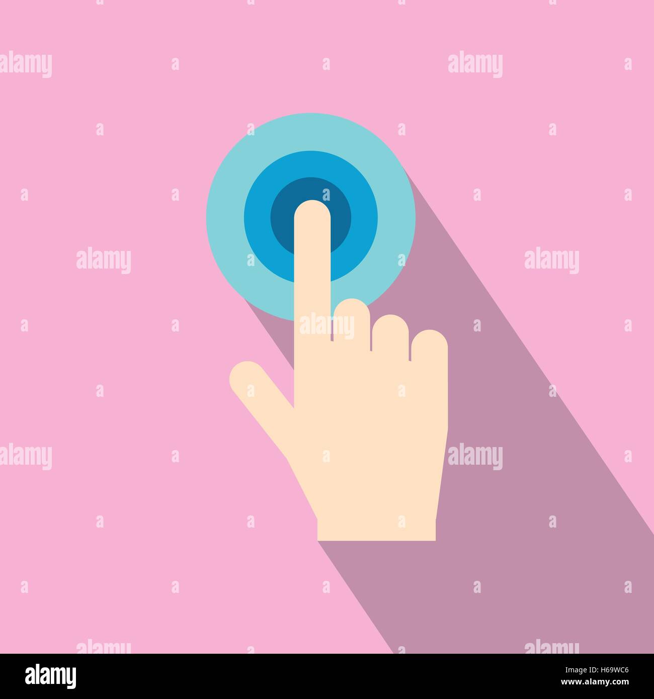 Click hand flat icon Stock Vector Image & Art - Alamy