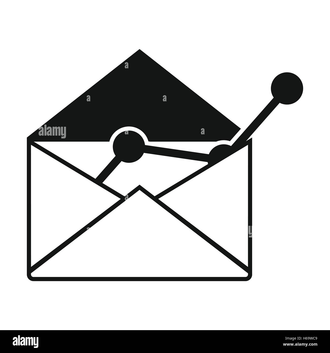 E-mail concept black simple icon Stock Vector Image & Art - Alamy