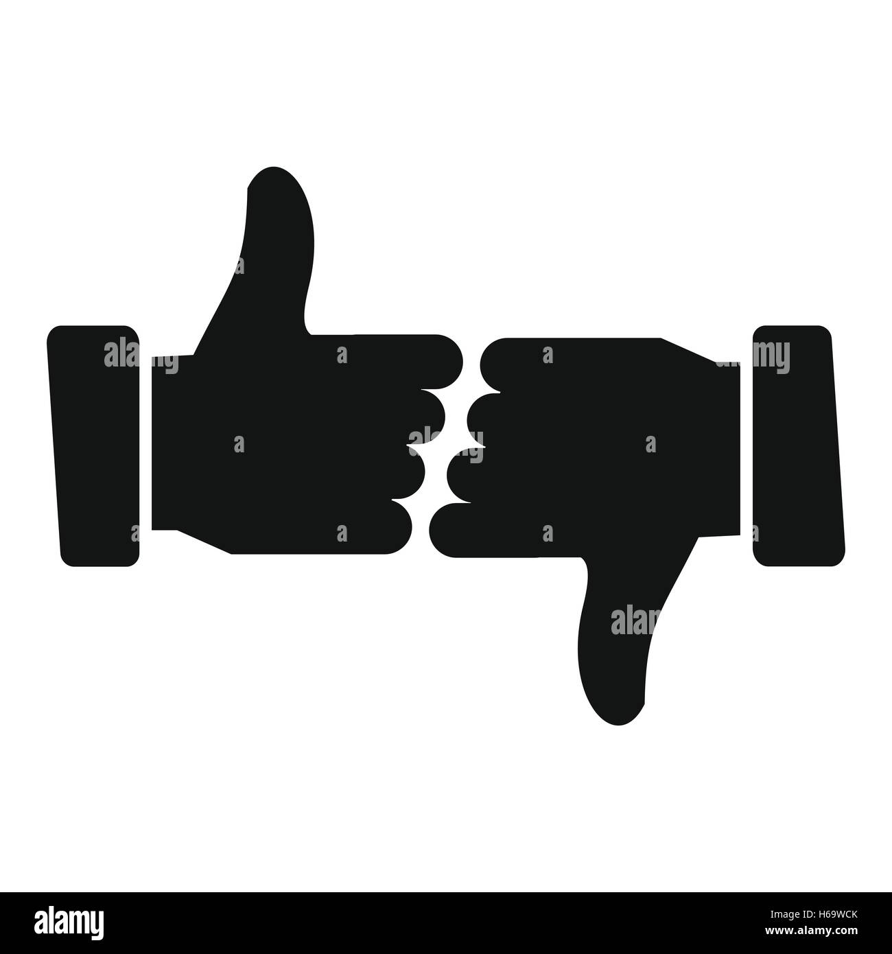 Hands showing thumbs up and down Stock Vector Image & Art - Alamy