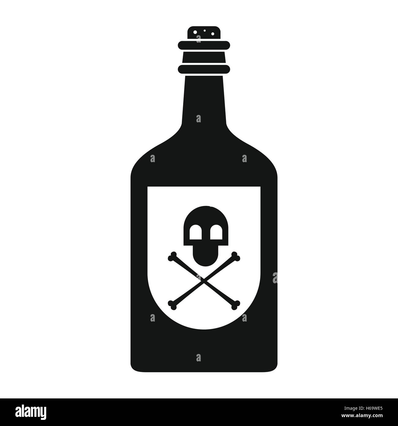 Poison bottle black simple icon Stock Vector Image & Art - Alamy