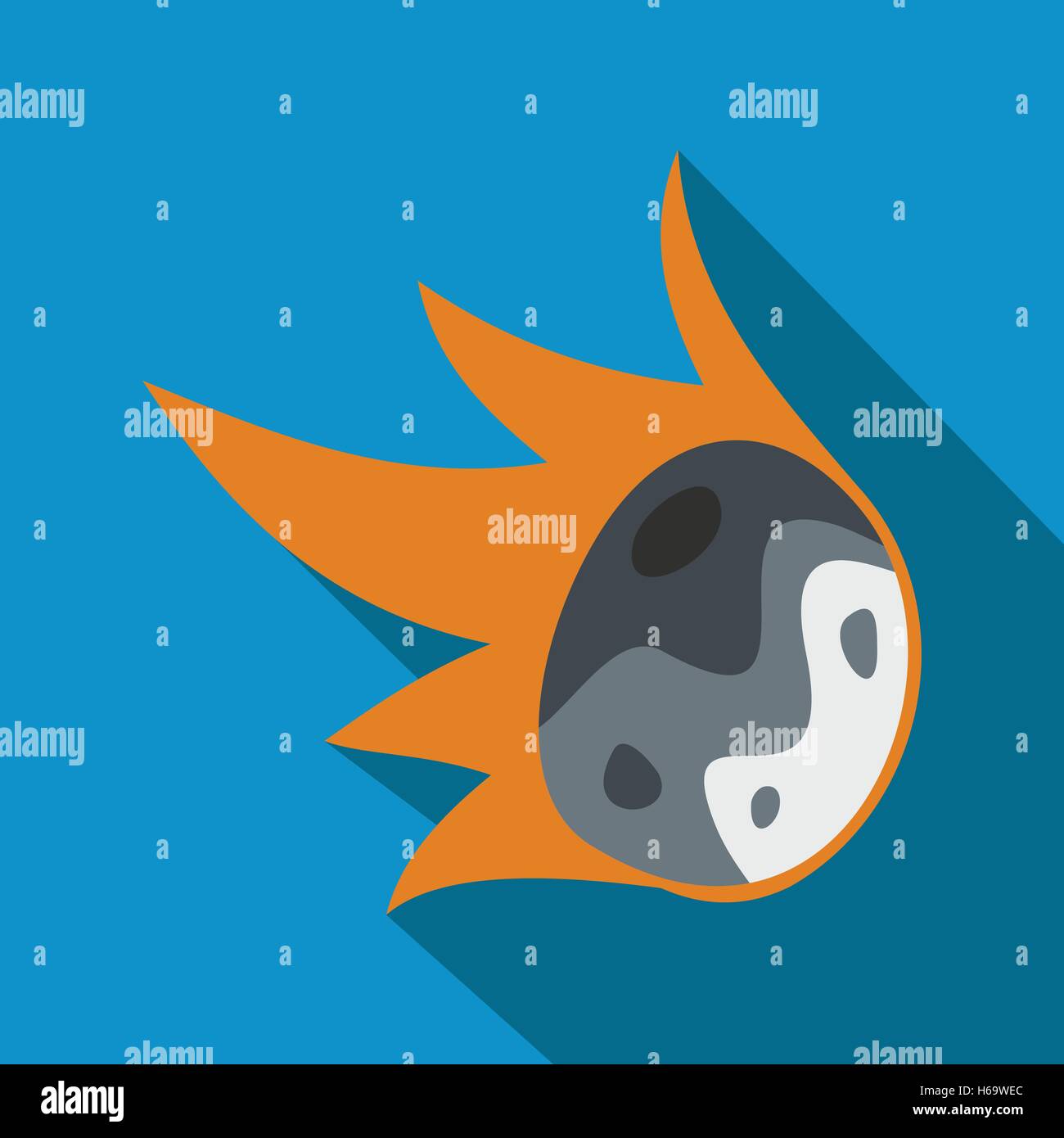 Falling meteor flat icon Stock Vector Image & Art - Alamy
