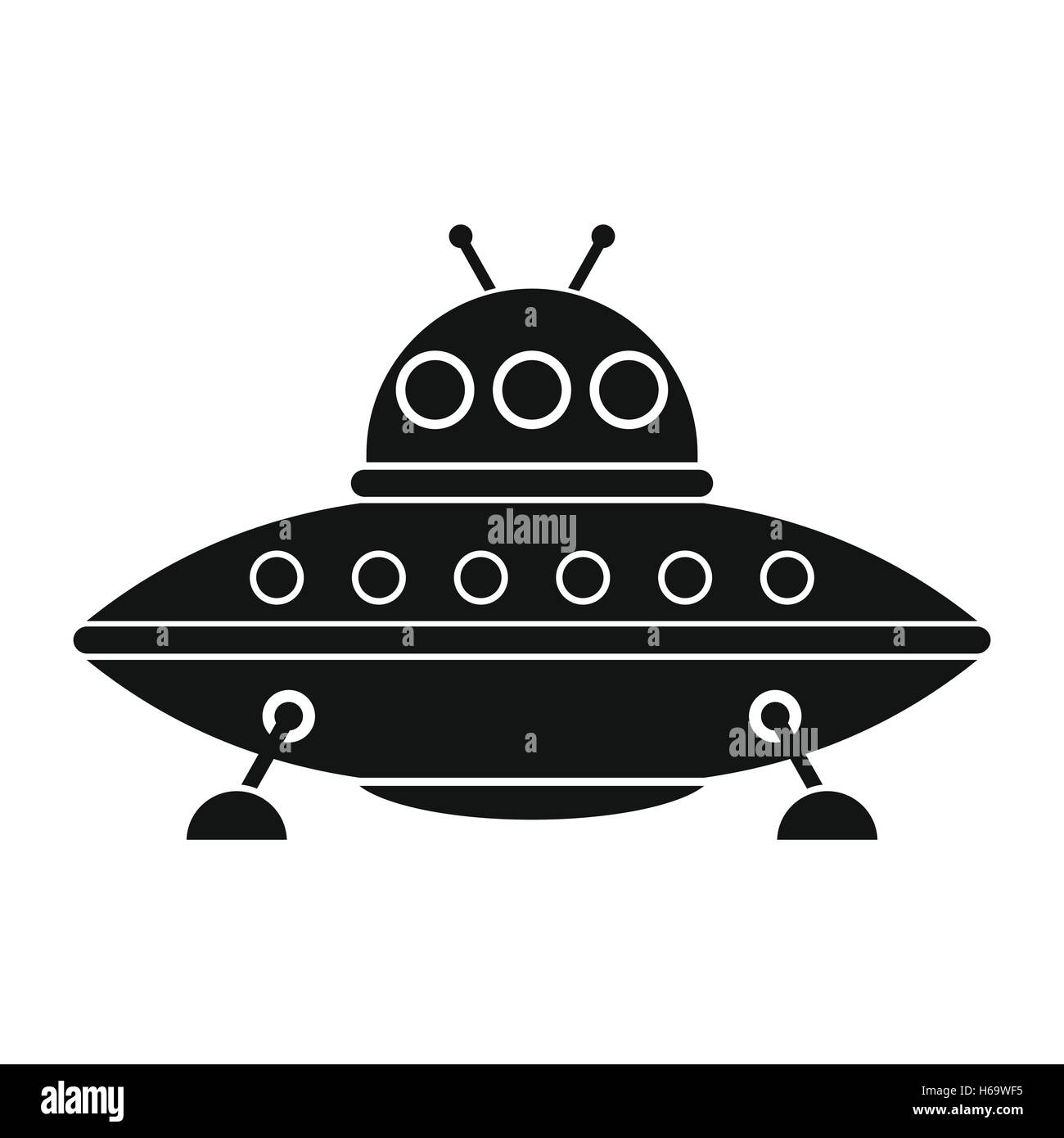 UFO black simple icon Stock Vector Image & Art - Alamy
