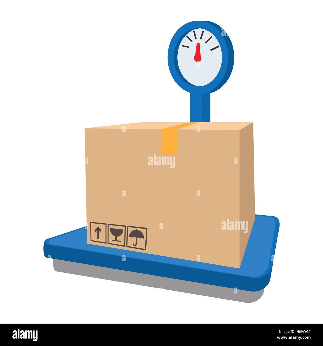 Scales for weighing with box cartoon icon Stock Vector Image & Art - Alamy