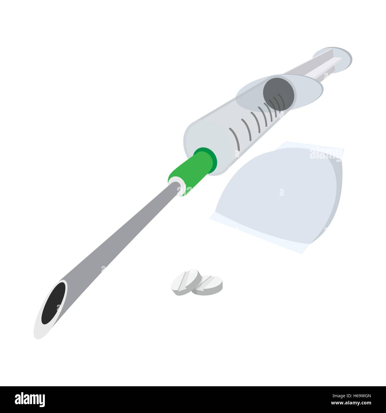 Syringe and tablets cartoon icon Stock Vector Image & Art - Alamy