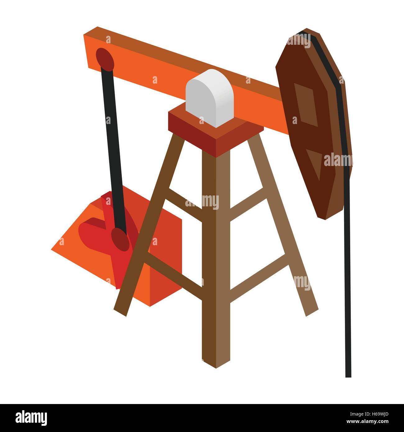 Oil pump isometric 3d icon Stock Vector Image & Art - Alamy