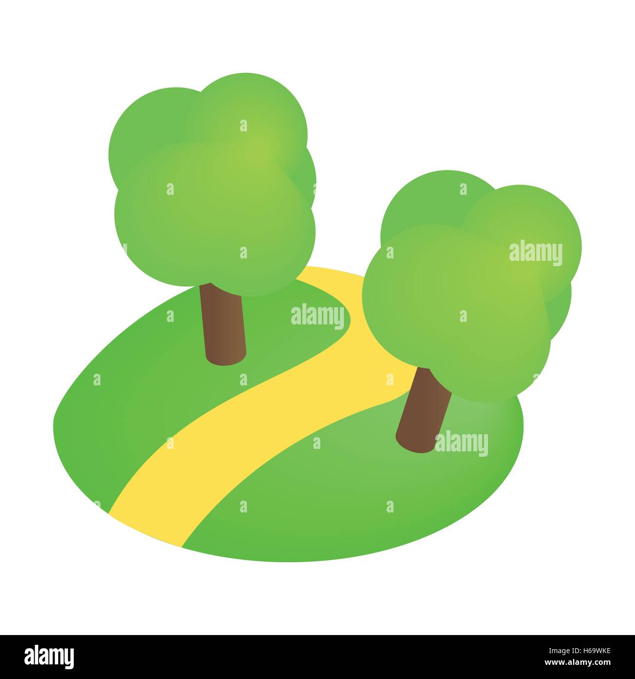 Desert trees road Stock Vector Images - Alamy