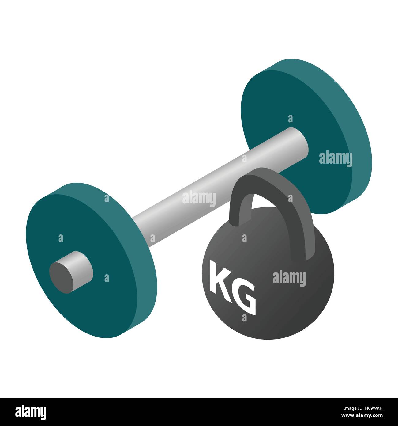 Barbell and weight isometric 3d icon Stock Vector Image & Art - Alamy