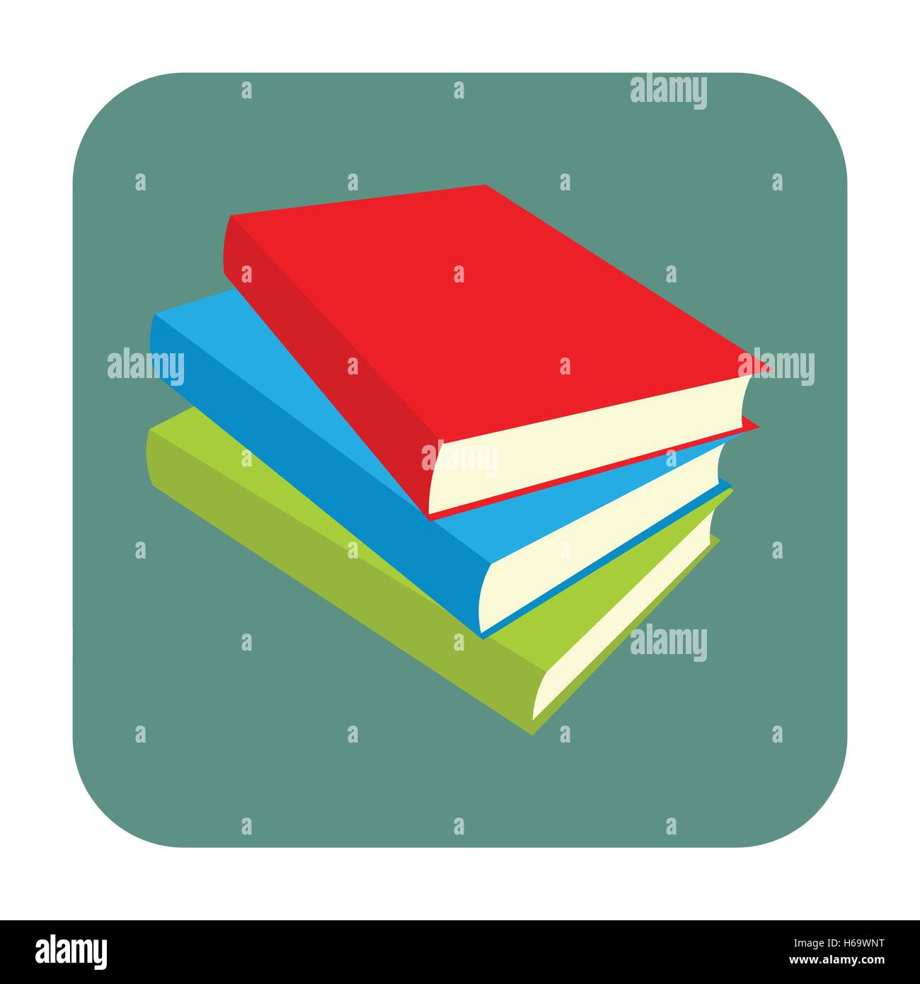 Pile of school books and note books Stock Vector Images - Alamy