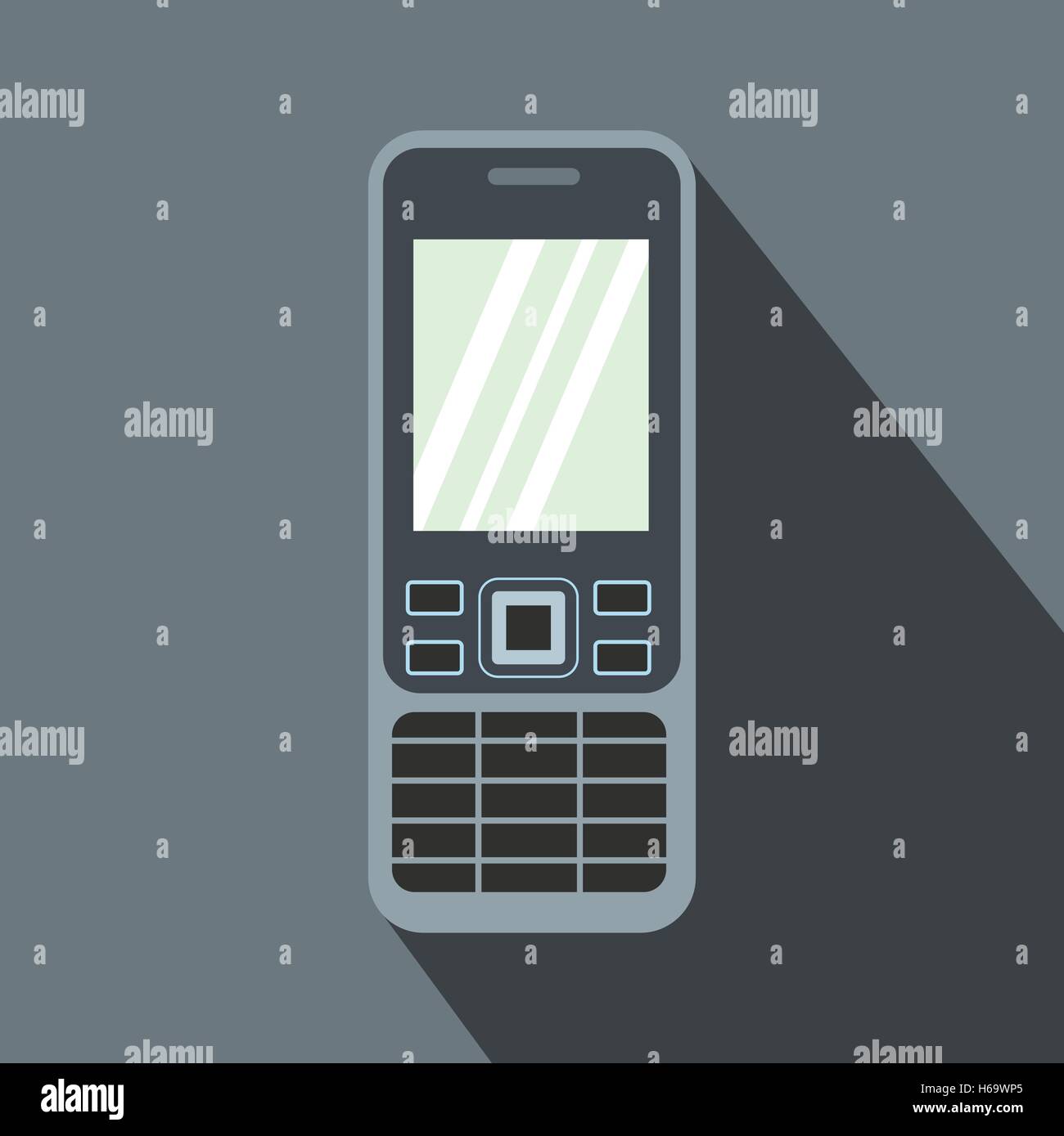 Mobile phone flat icon Stock Vector Image & Art - Alamy