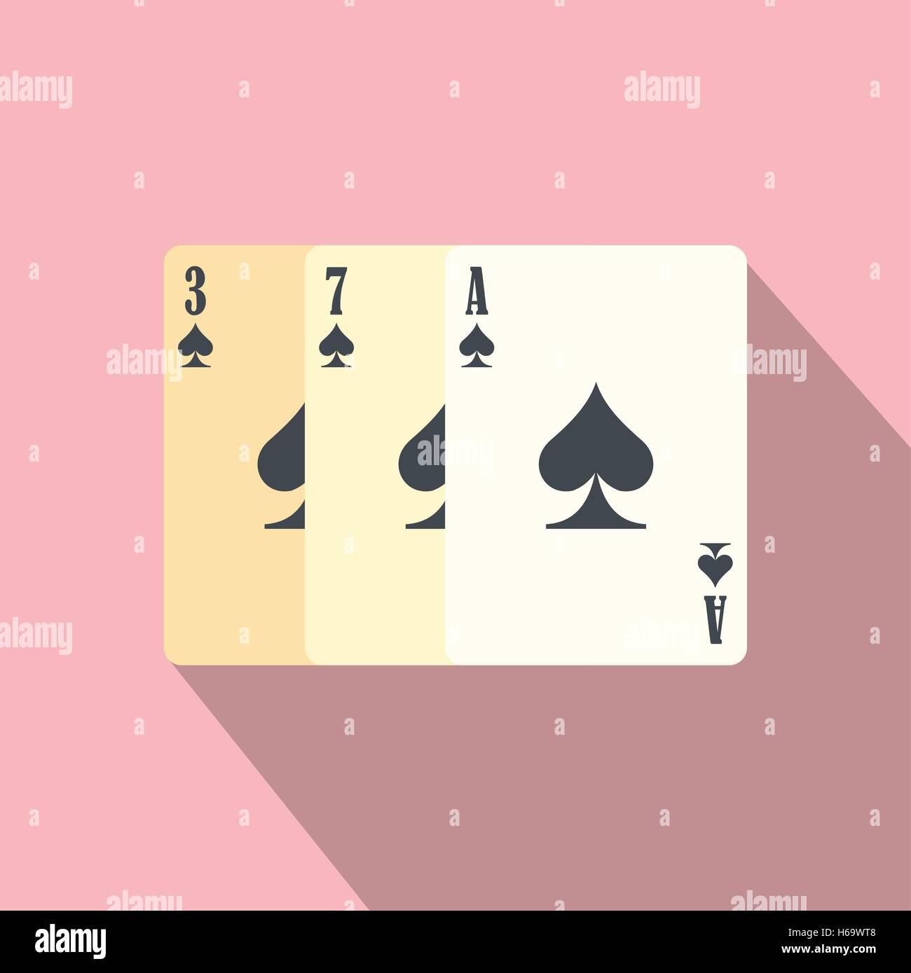 Playing cards flat icon Stock Vector Image & Art - Alamy
