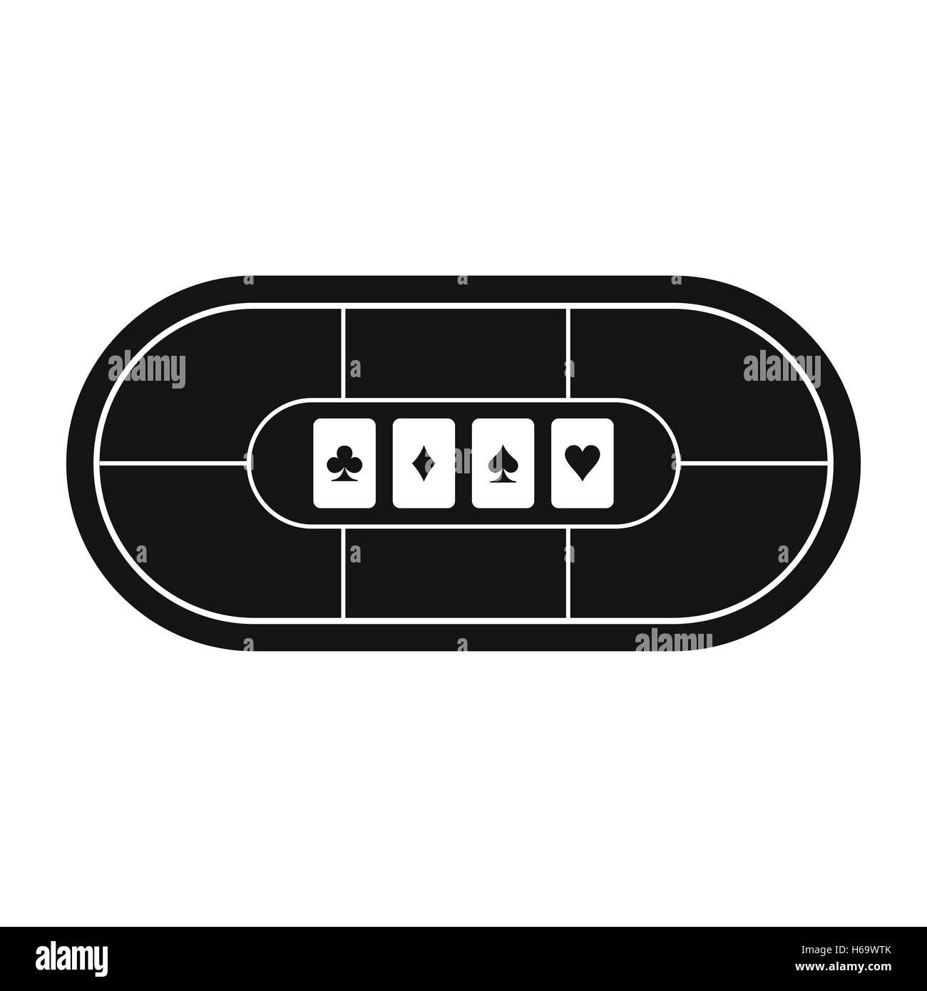 Poker table black simple icon Stock Vector Image & Art - Alamy