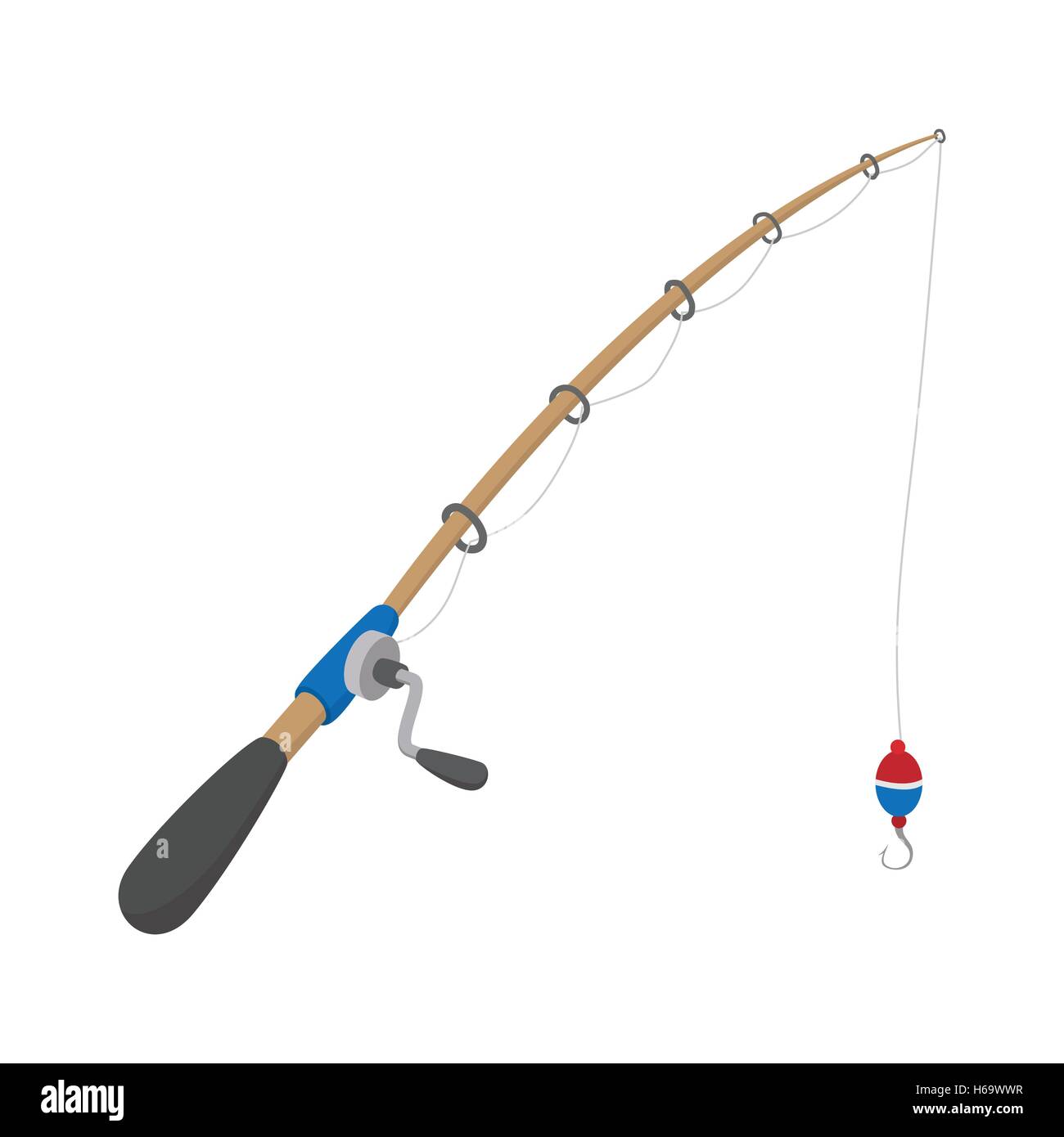 Fishing rod cartoon icon Stock Vector Image & Art - Alamy