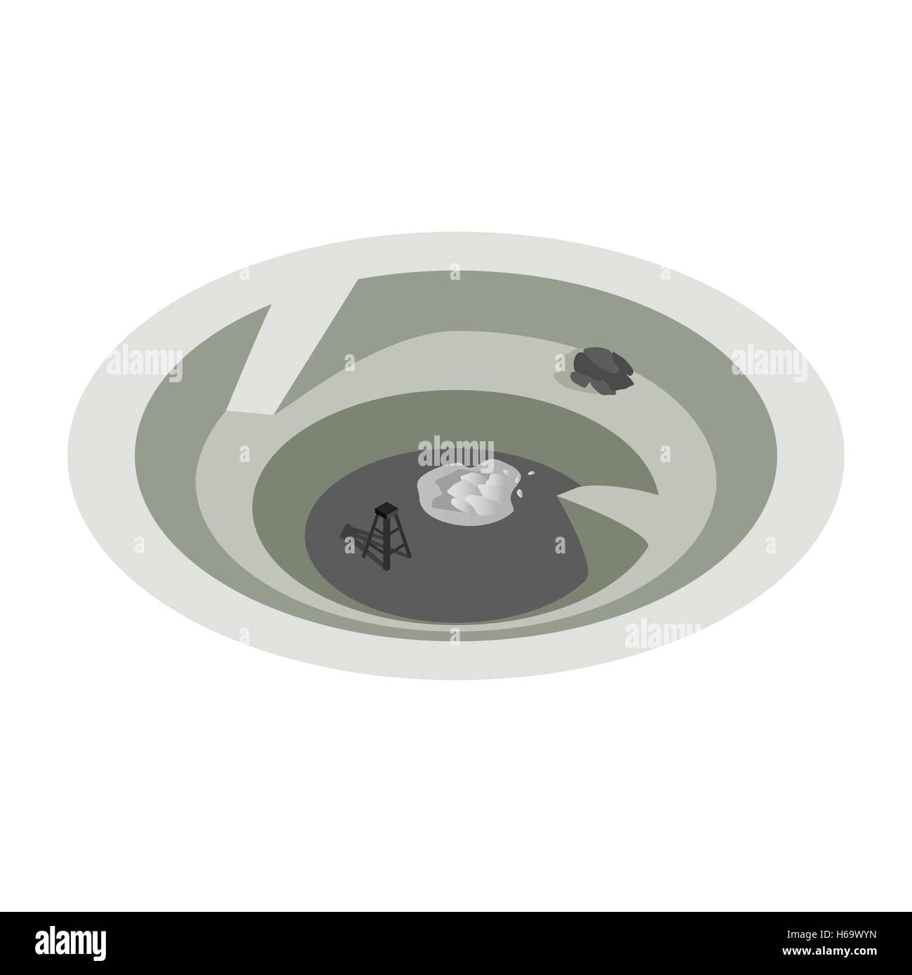 Coal mining industry isometric Cut Out Stock Images & Pictures - Alamy