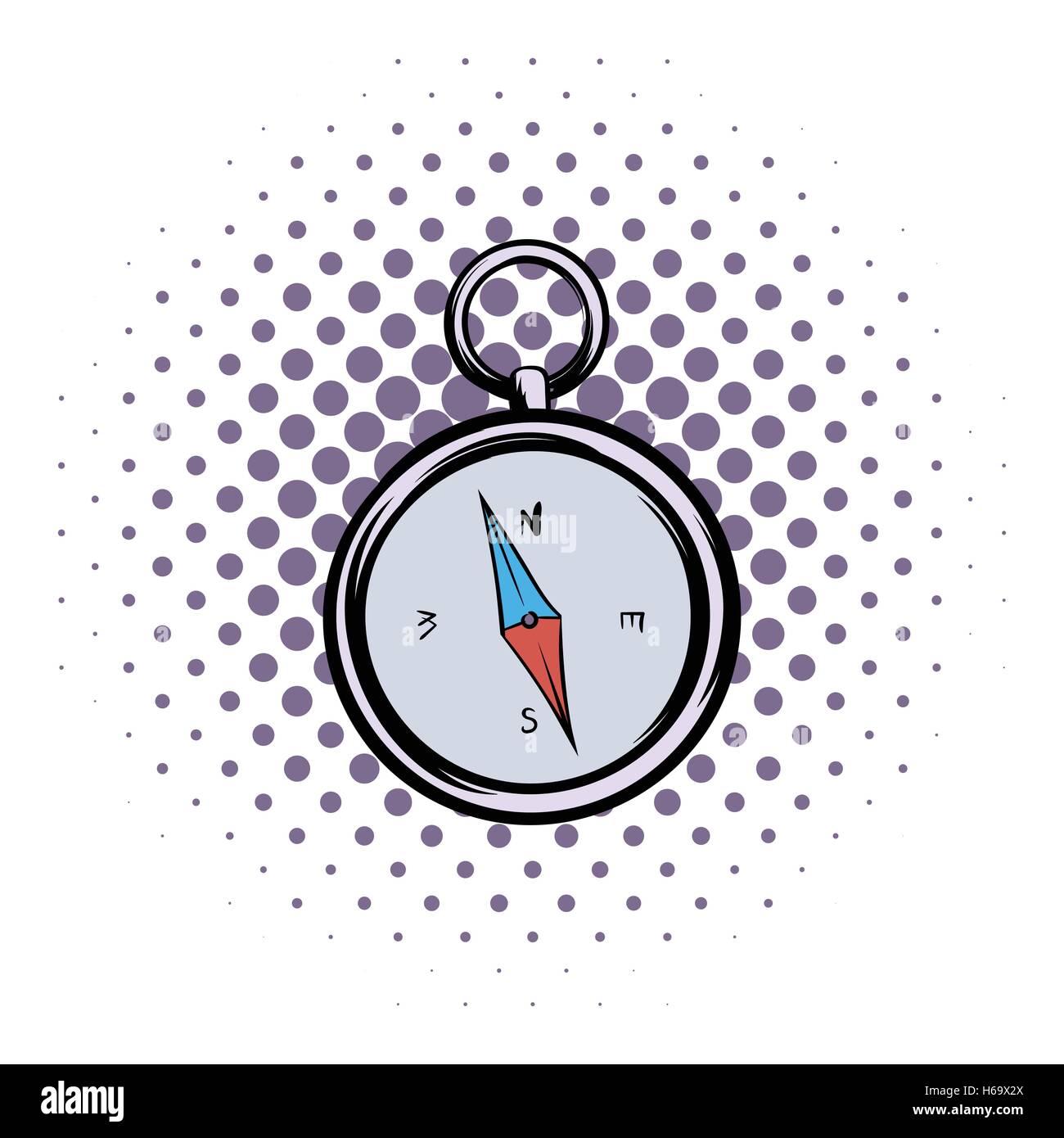 Compass comics icon Stock Vector Image & Art - Alamy