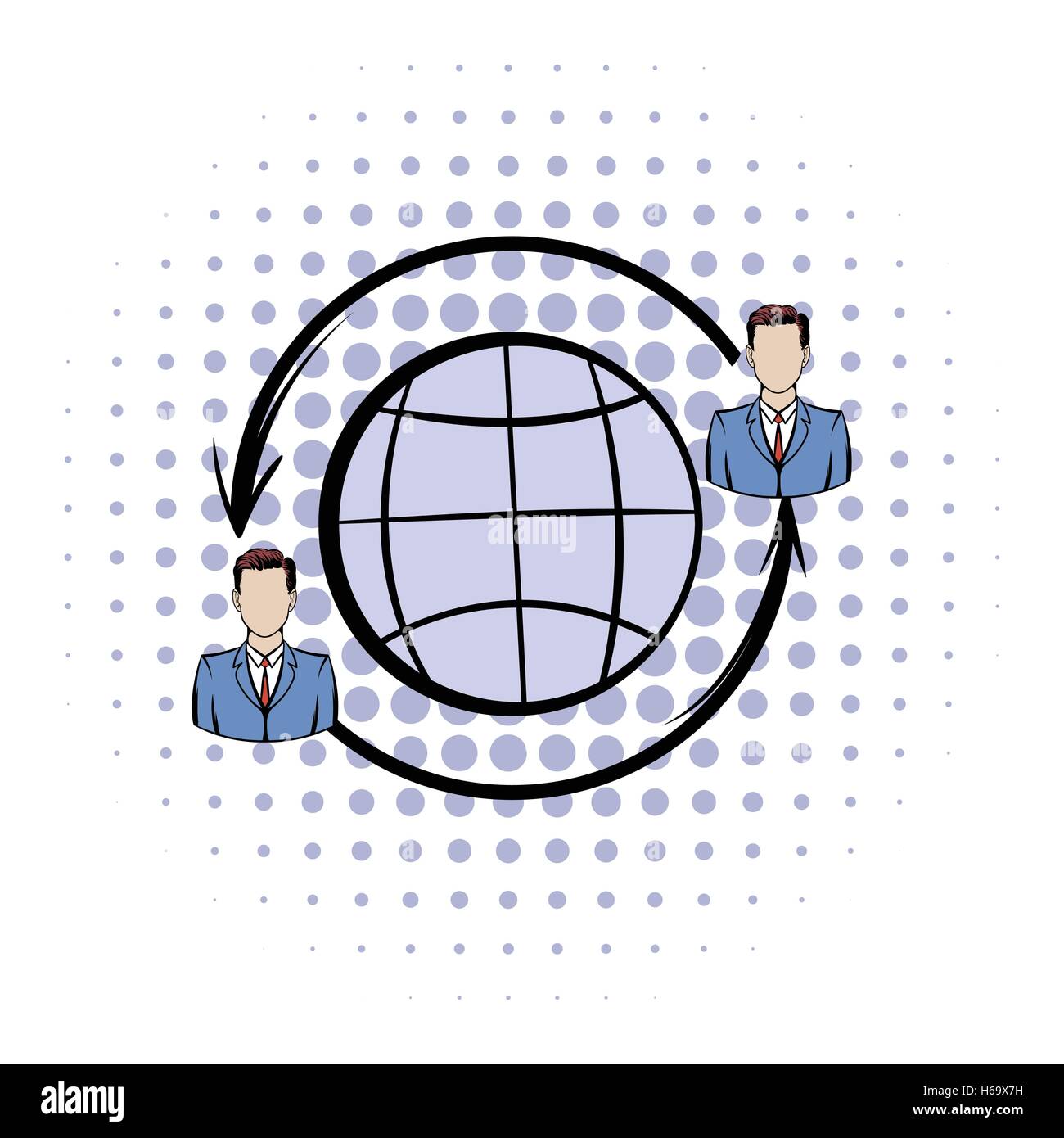 Network connections between people comics icon Stock Vector Image & Art ...