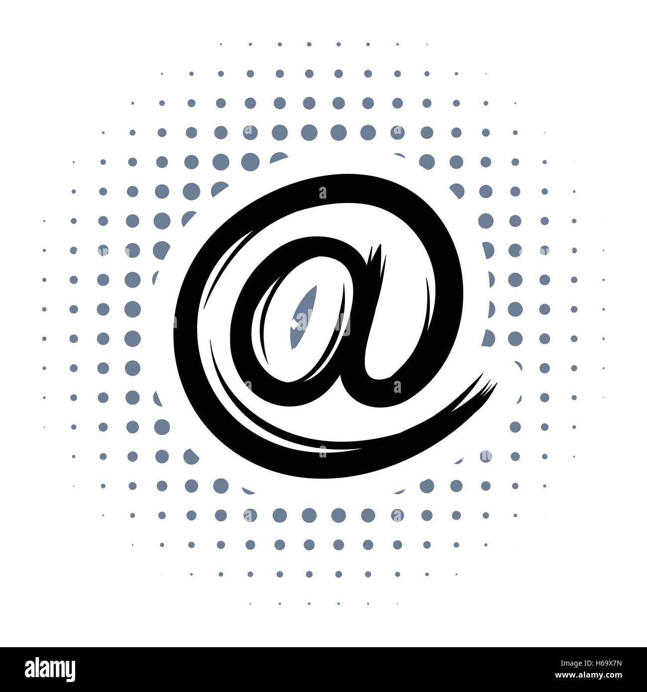 Black at sign comics icon Stock Vector Image & Art - Alamy