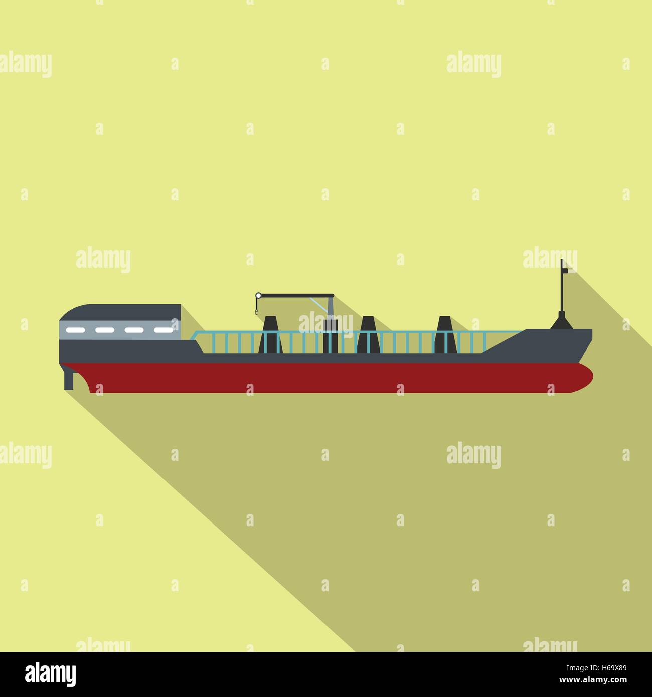 Cargo ship flat icon Stock Vector Image & Art - Alamy