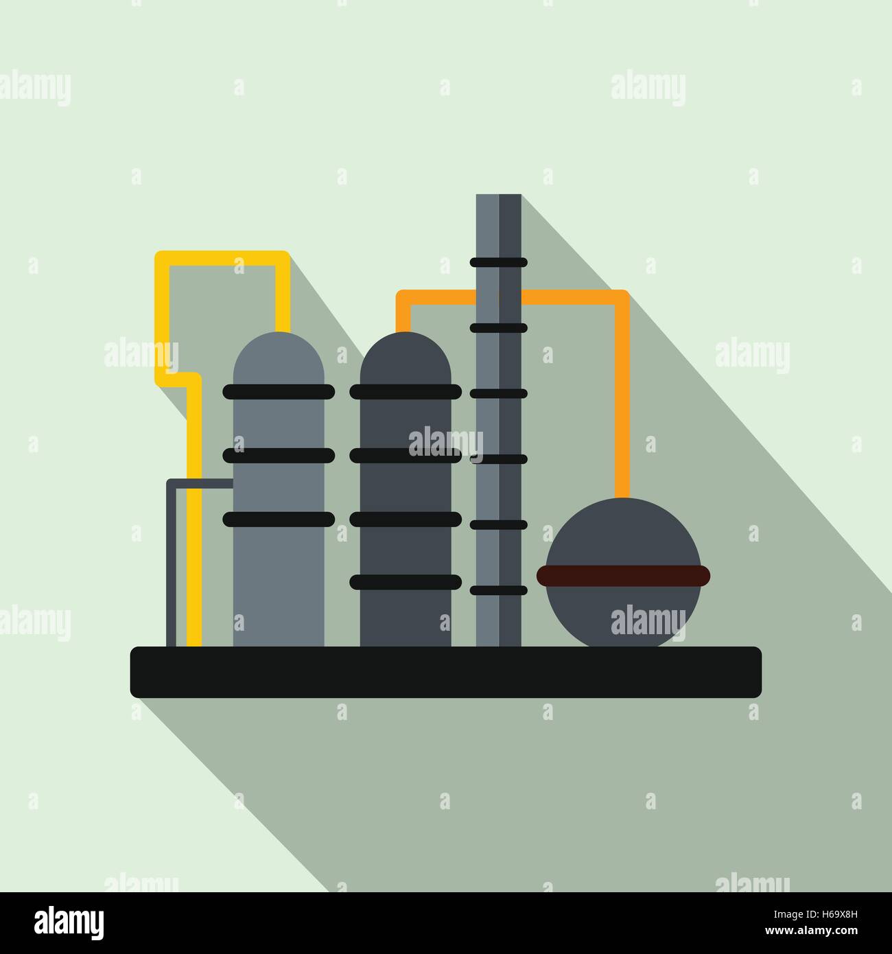 Crude oil refinery distillation tower Stock Vector Images - Alamy
