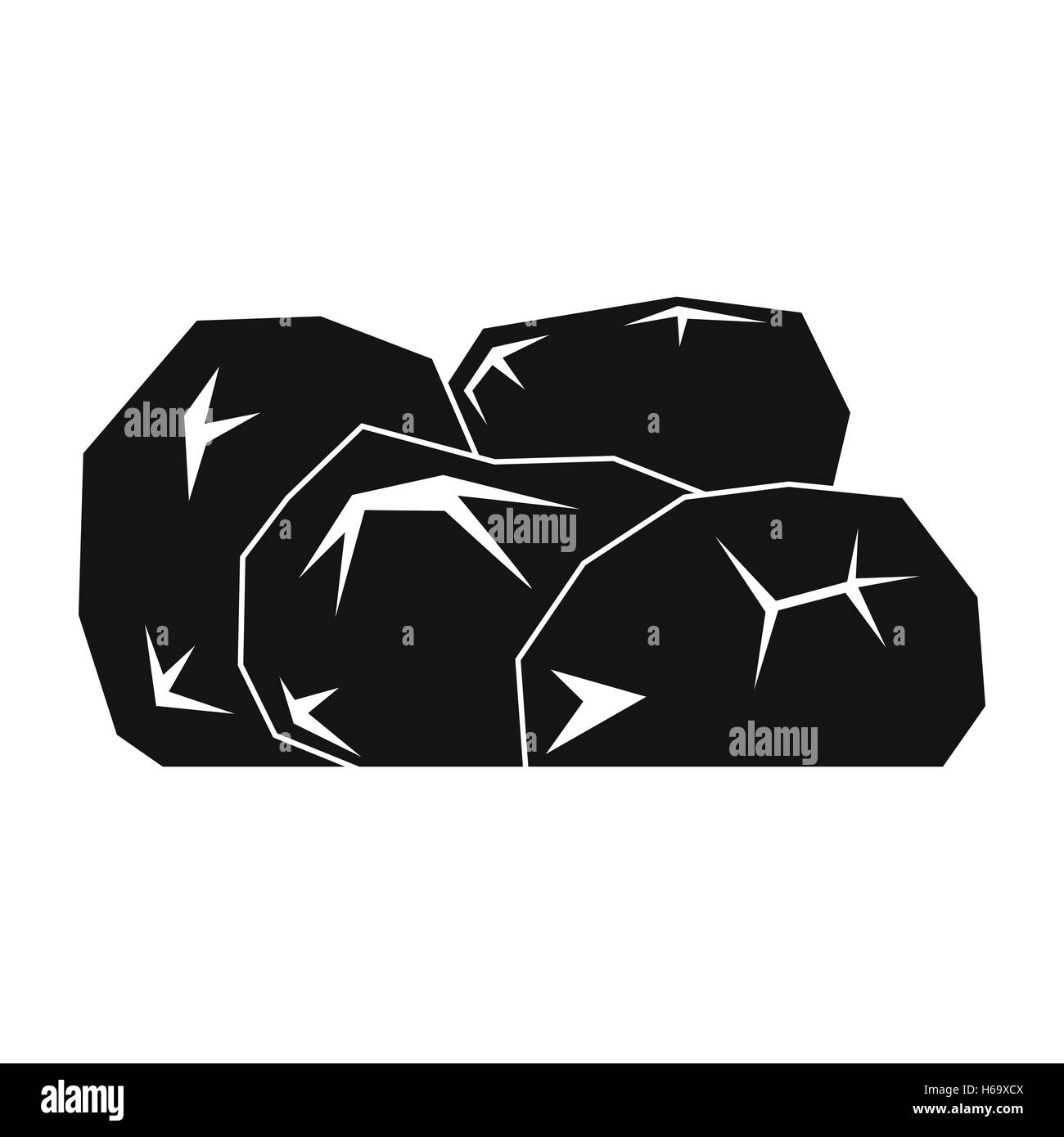 Gold nuggets black simple icon Stock Vector Image & Art - Alamy