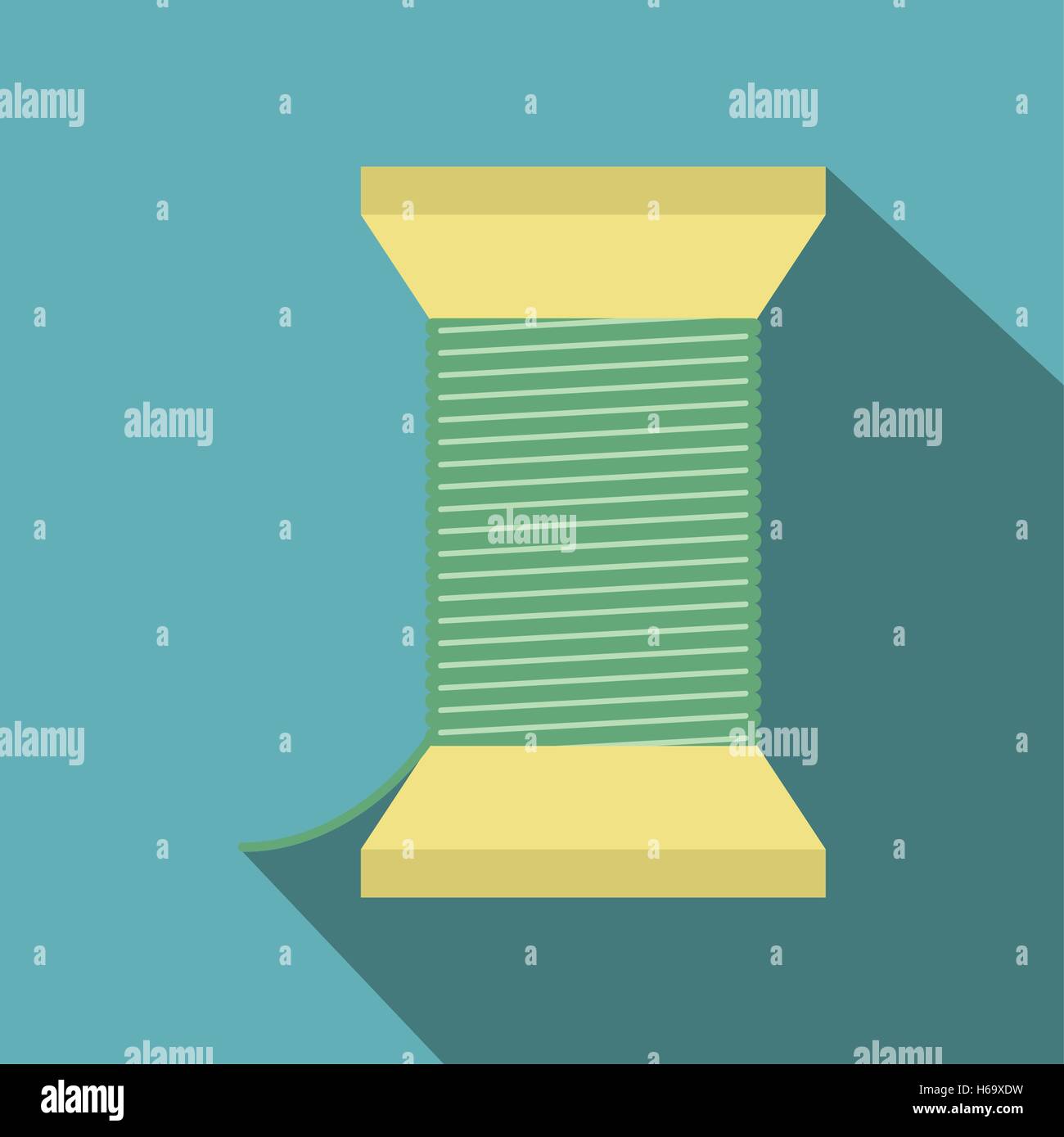 Thread Bobbin Flat Icon Stock Vector Image And Art Alamy