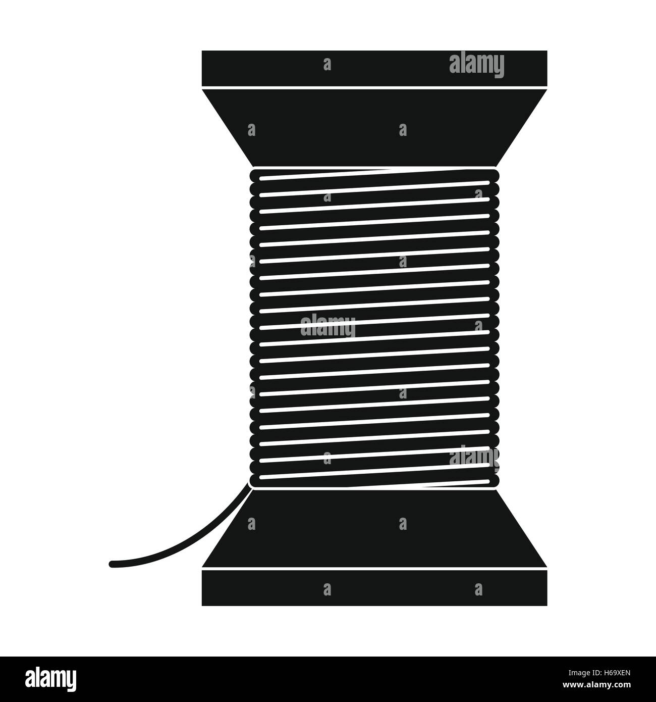 Wooden spool of thread needle Stock Vector Images - Alamy