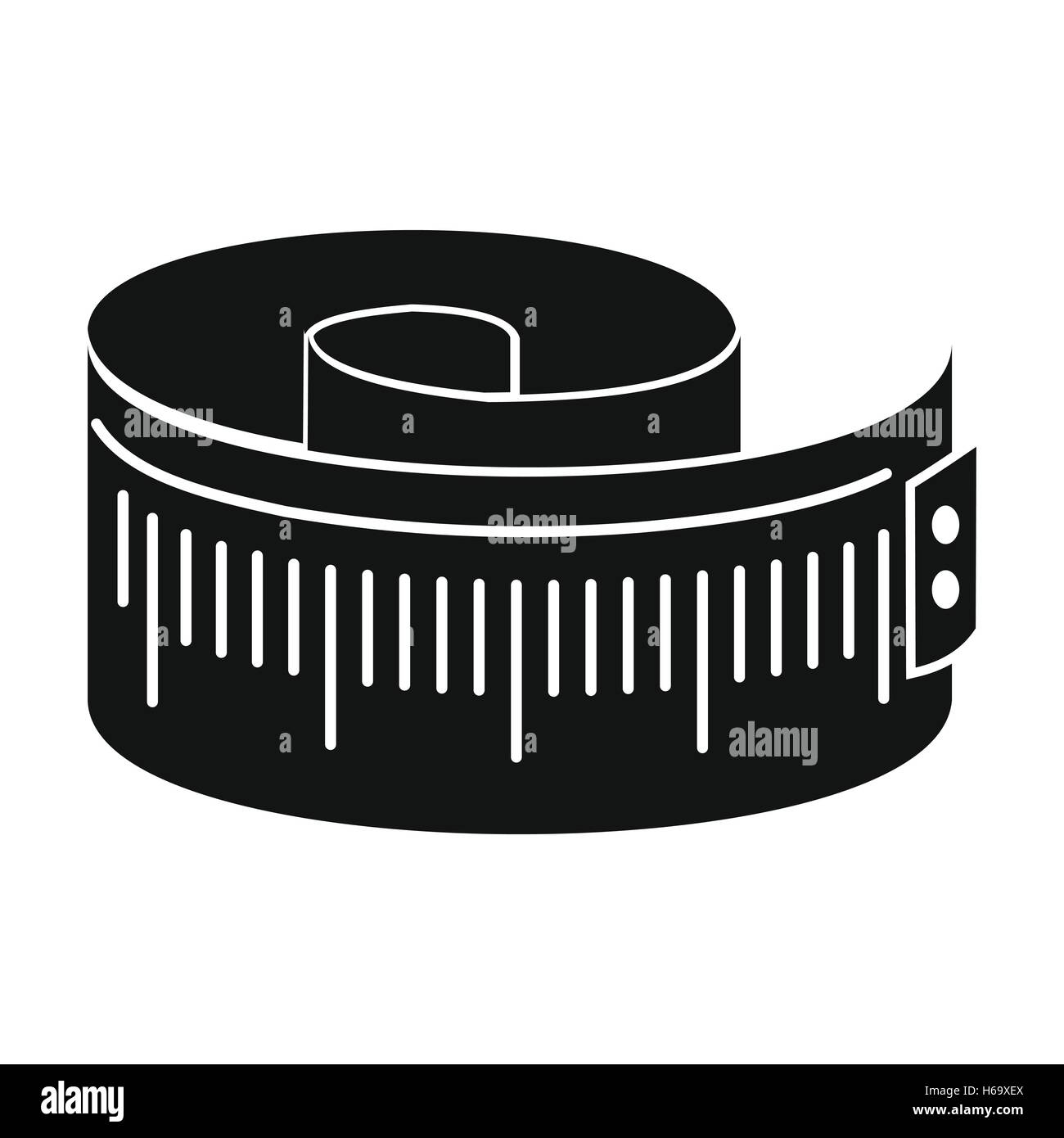 Measuring tape black simple icon Stock Vector Image & Art - Alamy