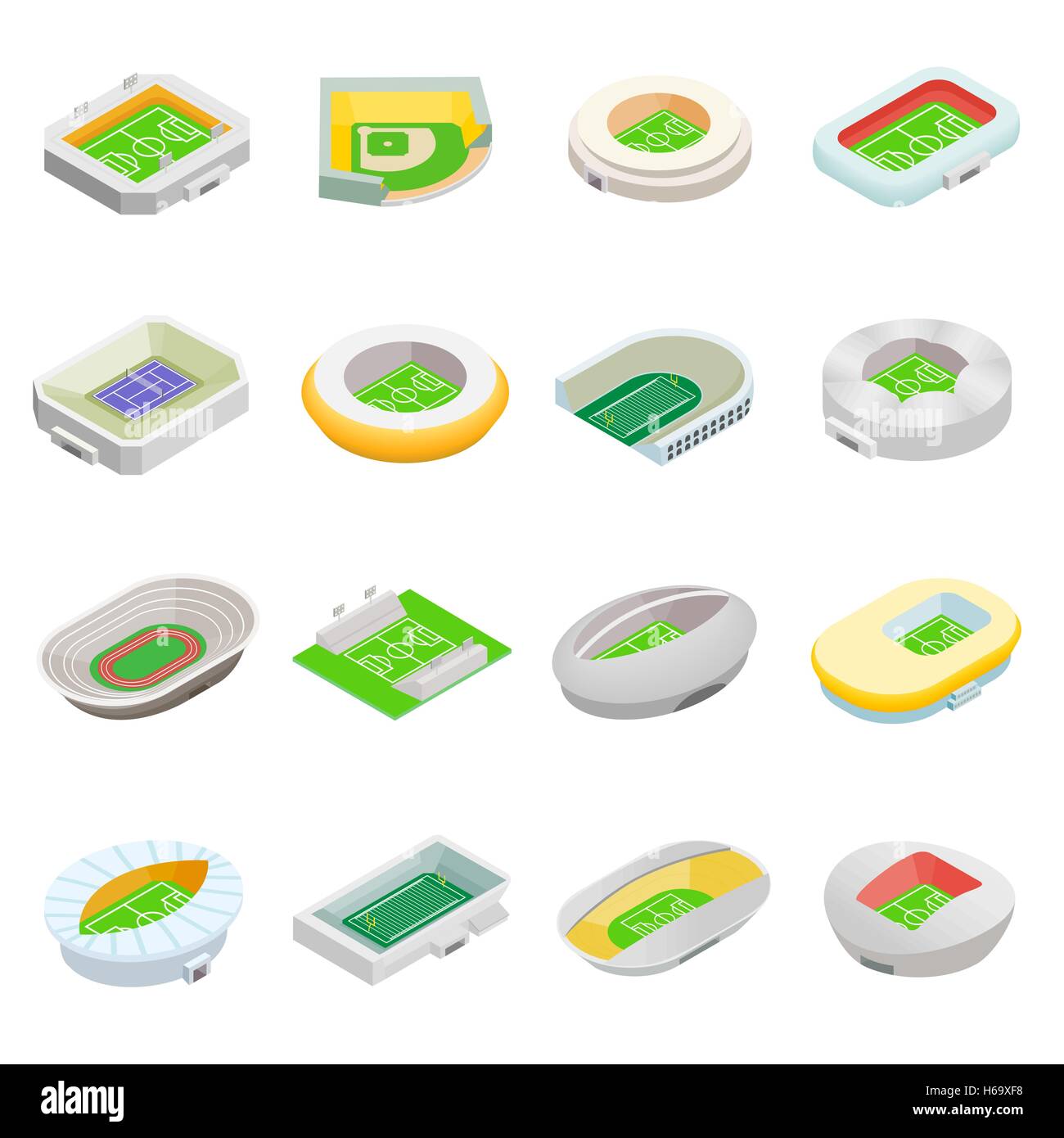 Stadium isometric 3d icons Stock Vector Image & Art - Alamy