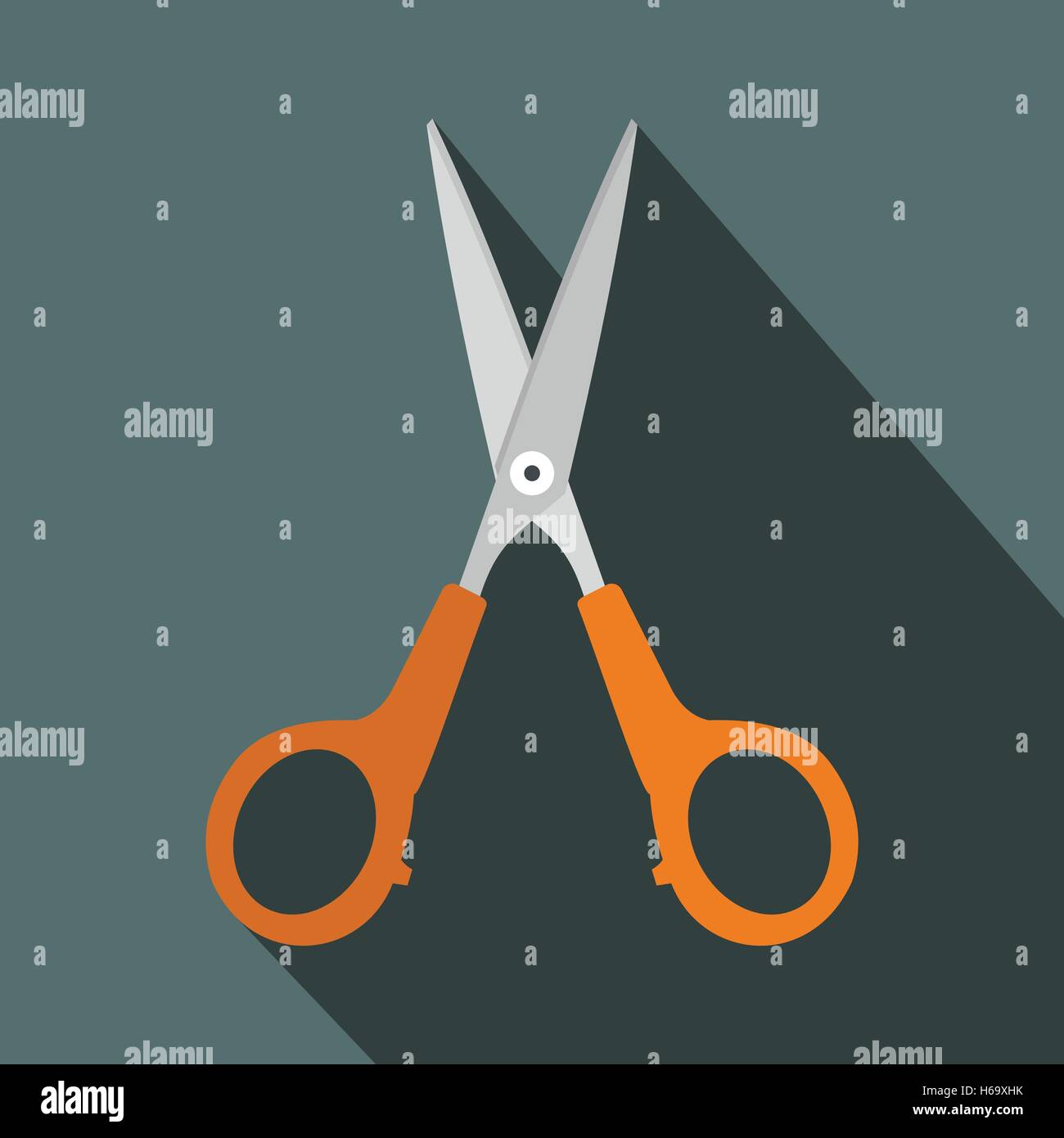 Scissors flat icon with shadow Stock Vector Image & Art - Alamy