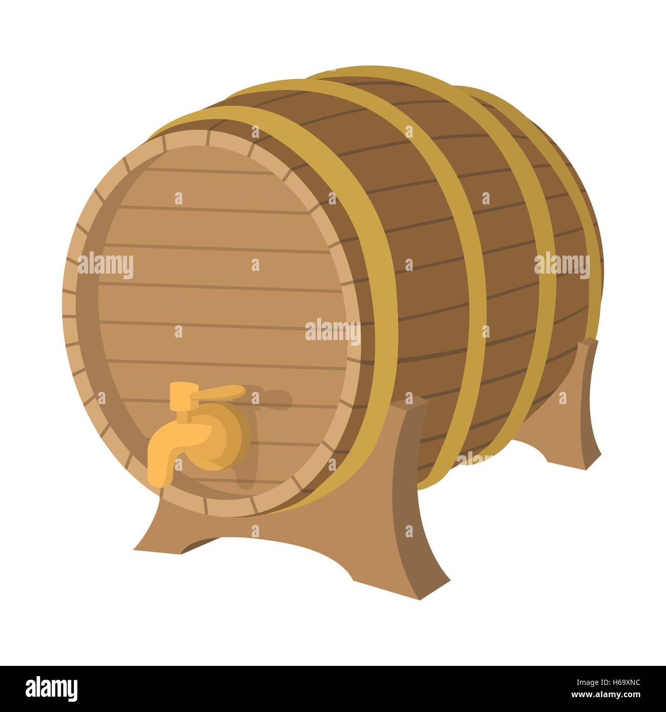 Wooden barrel cartoon icon Stock Vector Image & Art - Alamy
