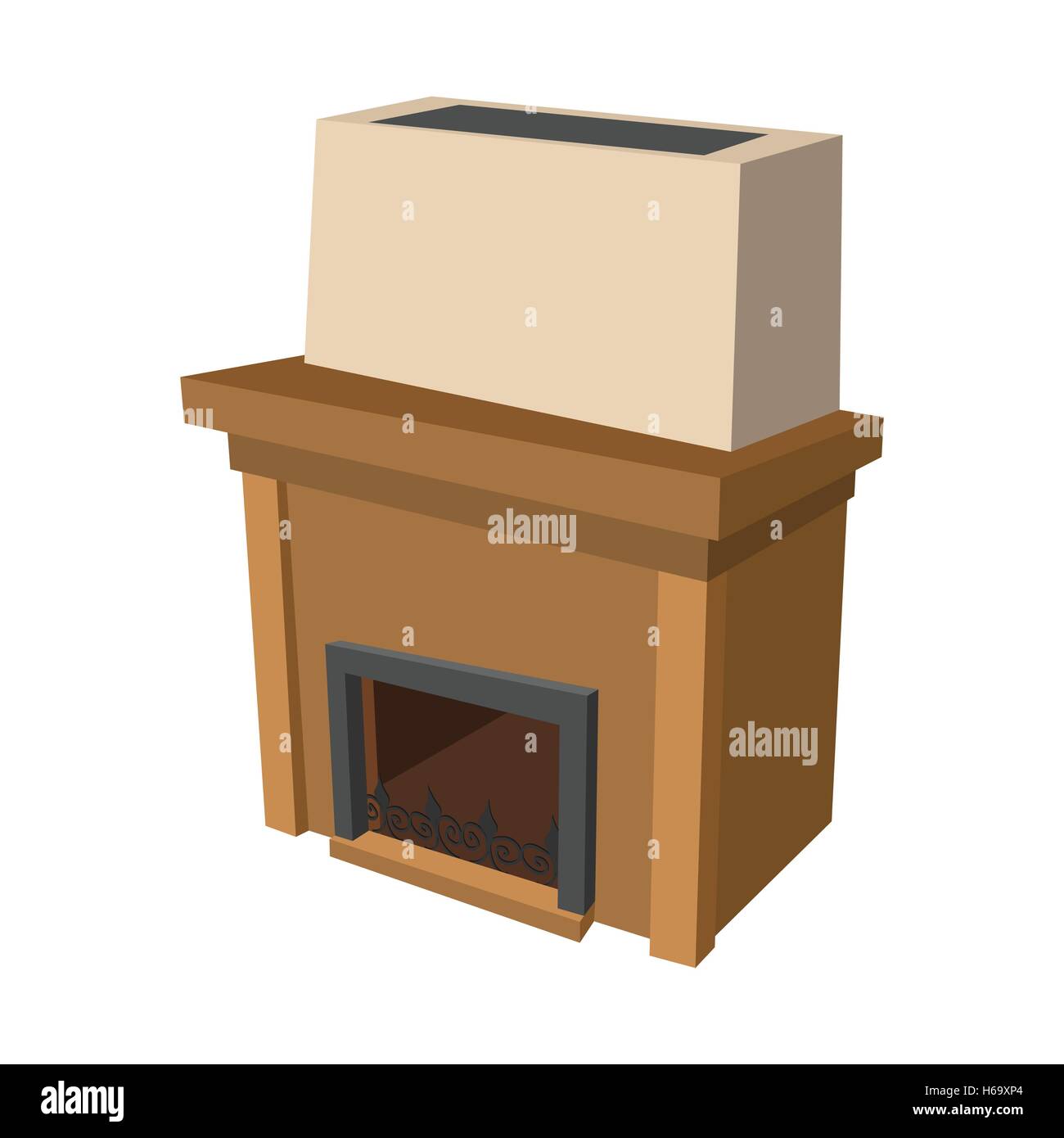Fireplace cartoon icon Stock Vector Image & Art - Alamy