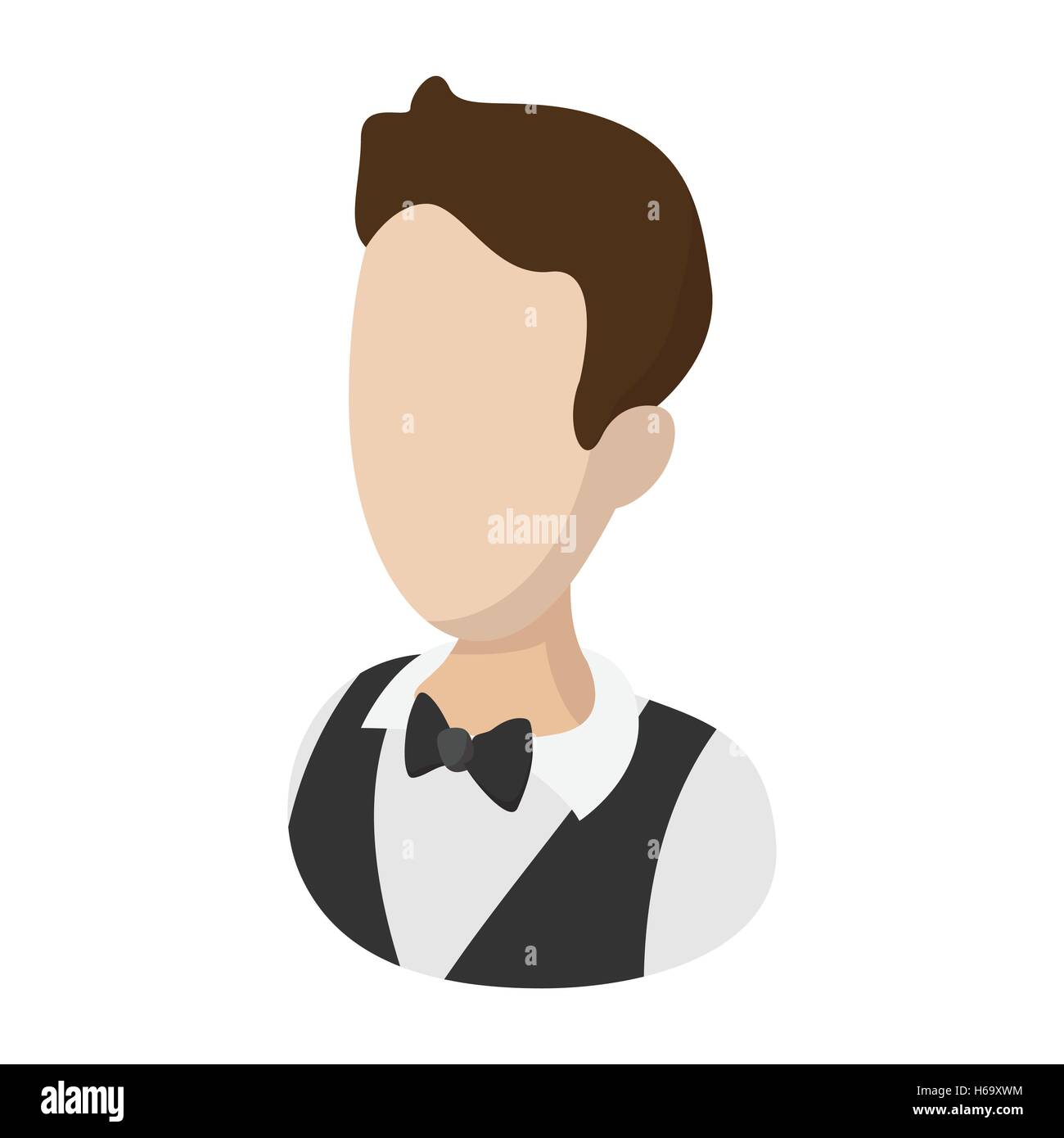 Waiter garcon cartoon illustration Stock Vector Image & Art - Alamy