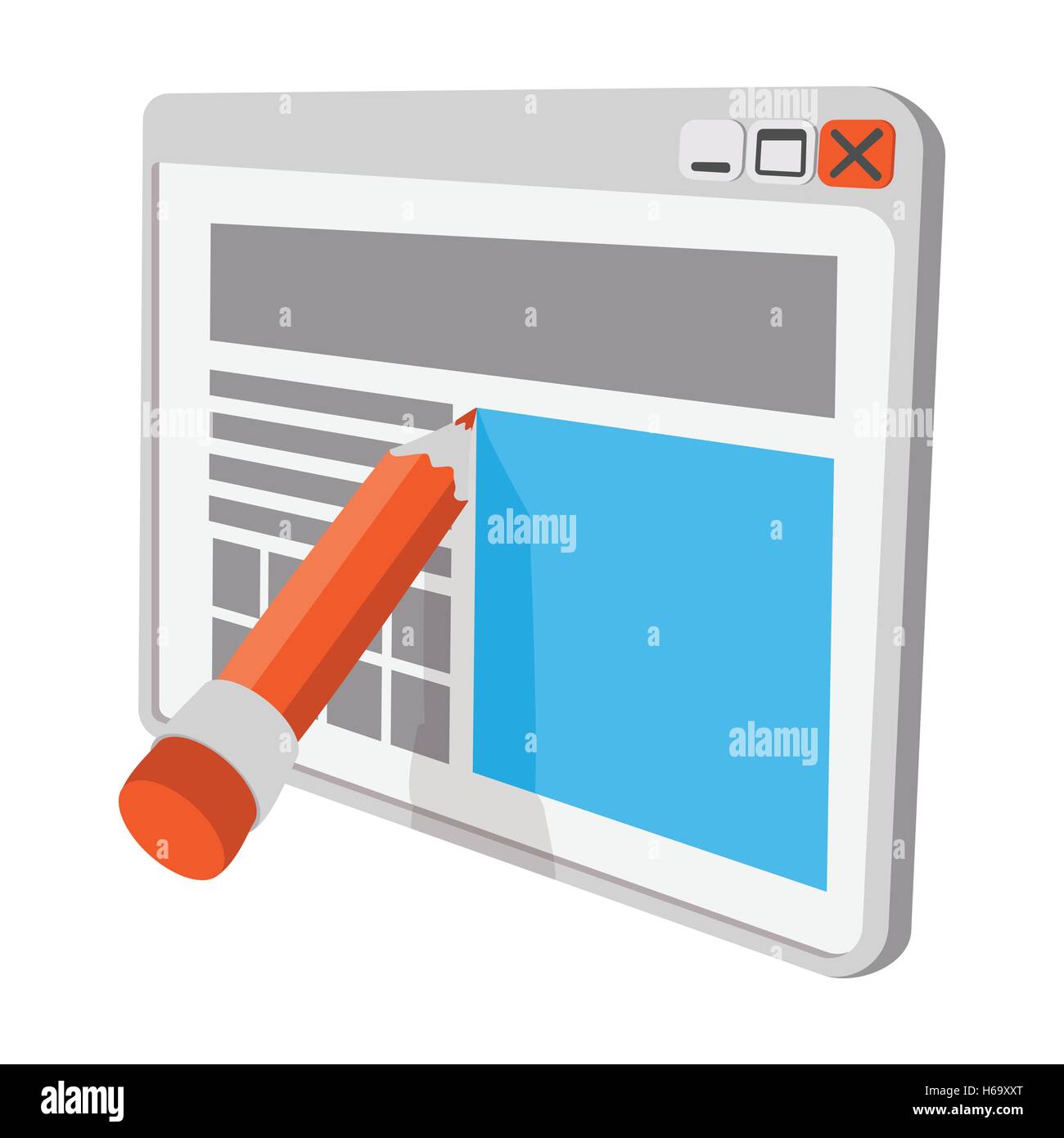 Writing for website cartoon icon Stock Vector Image & Art - Alamy