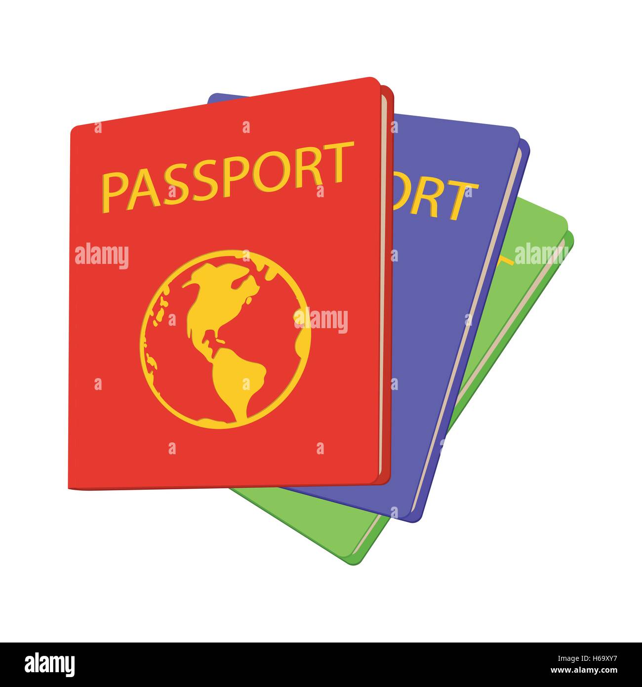 Three passports cartoon icon Stock Vector Image & Art - Alamy