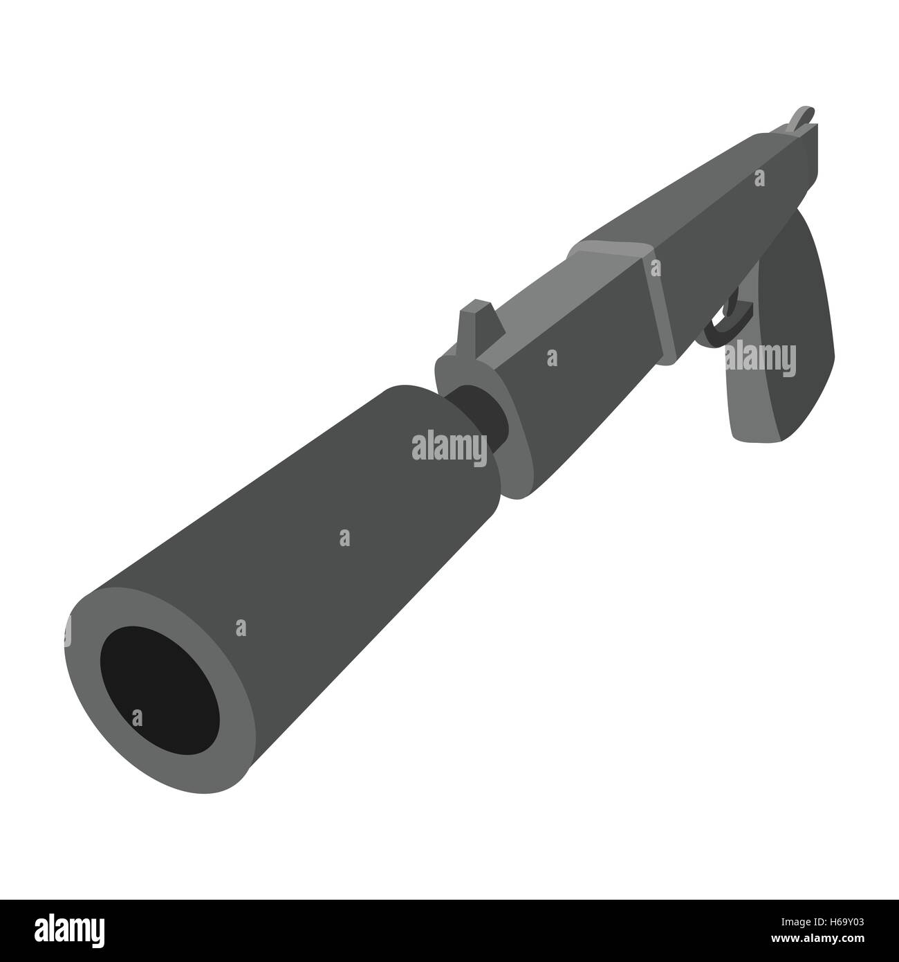 Pistol with silencer cartoon icon Stock Vector Image & Art - Alamy