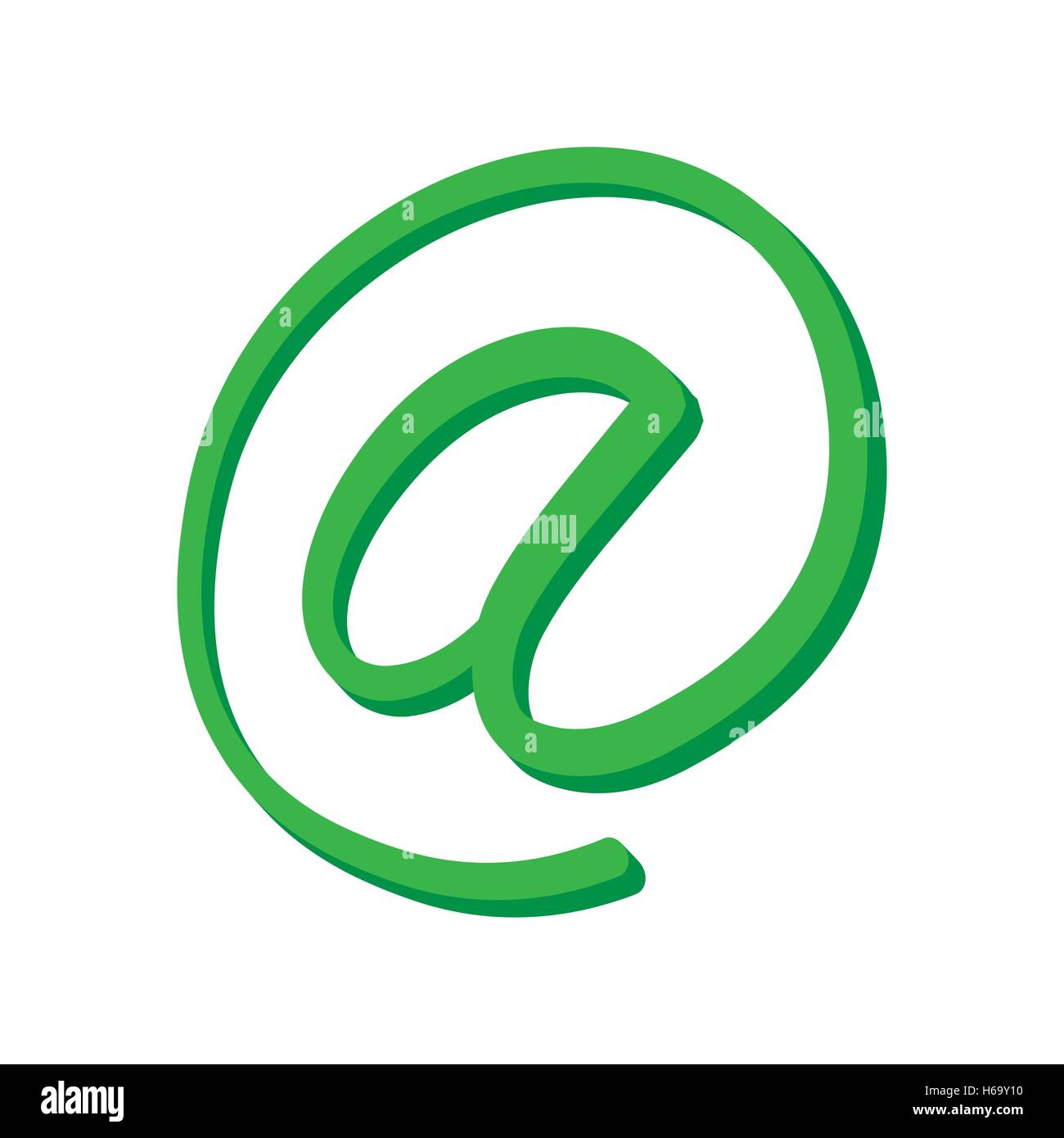 Green at sign cartoon icon Stock Vector Image & Art - Alamy
