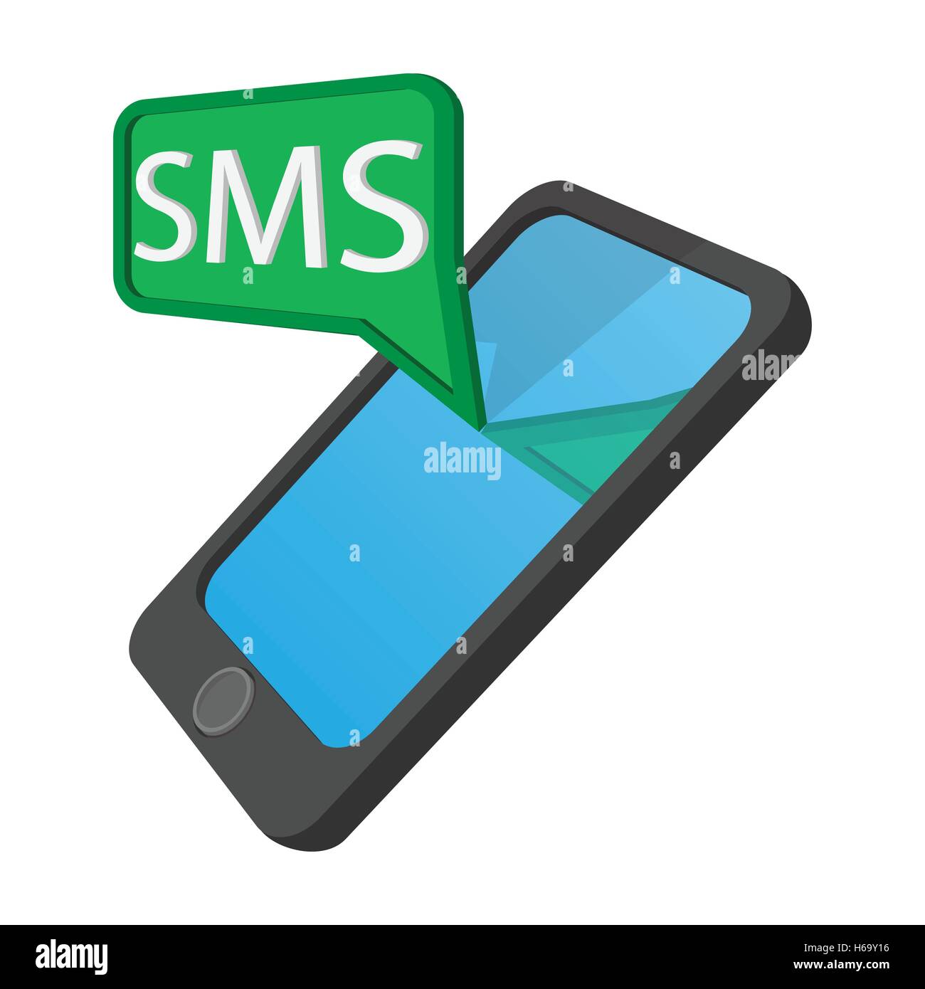 Smartphone with message bubble cartoon icon Stock Vector Image & Art ...